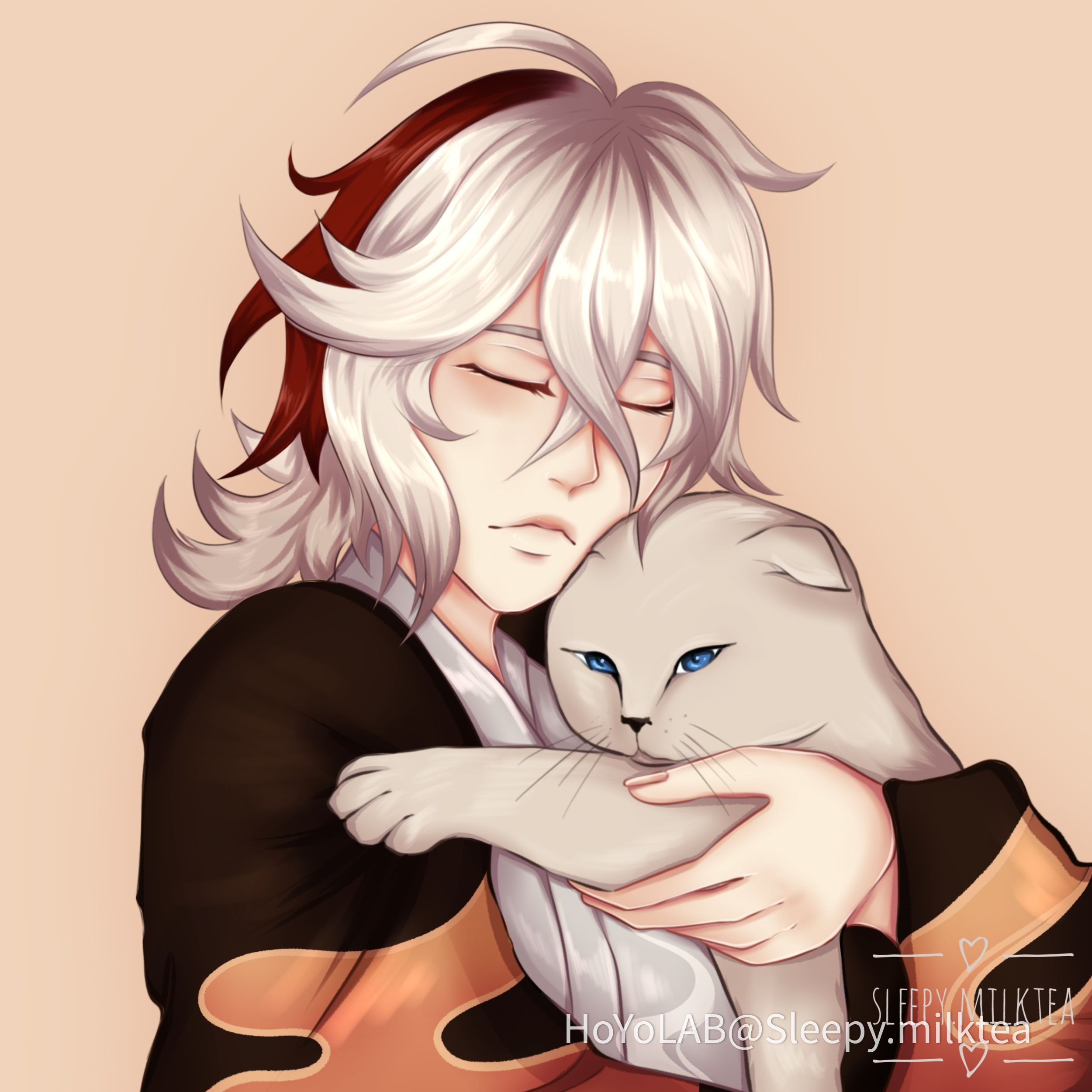 Kazuha and cat ️ Genshin Impact | HoYoLAB