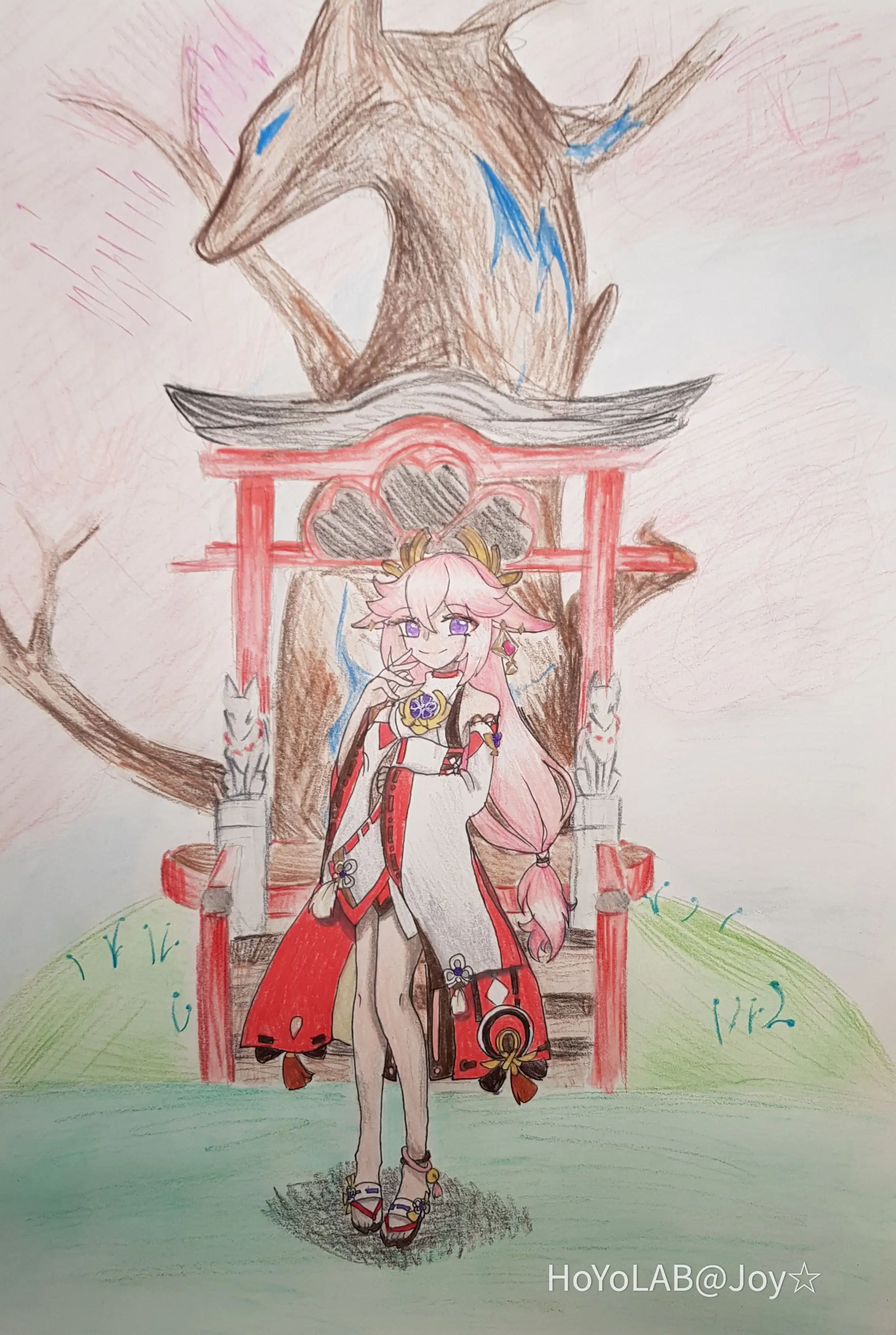 미코 팬아트 Miko fanart Genshin Impact | HoYoLAB