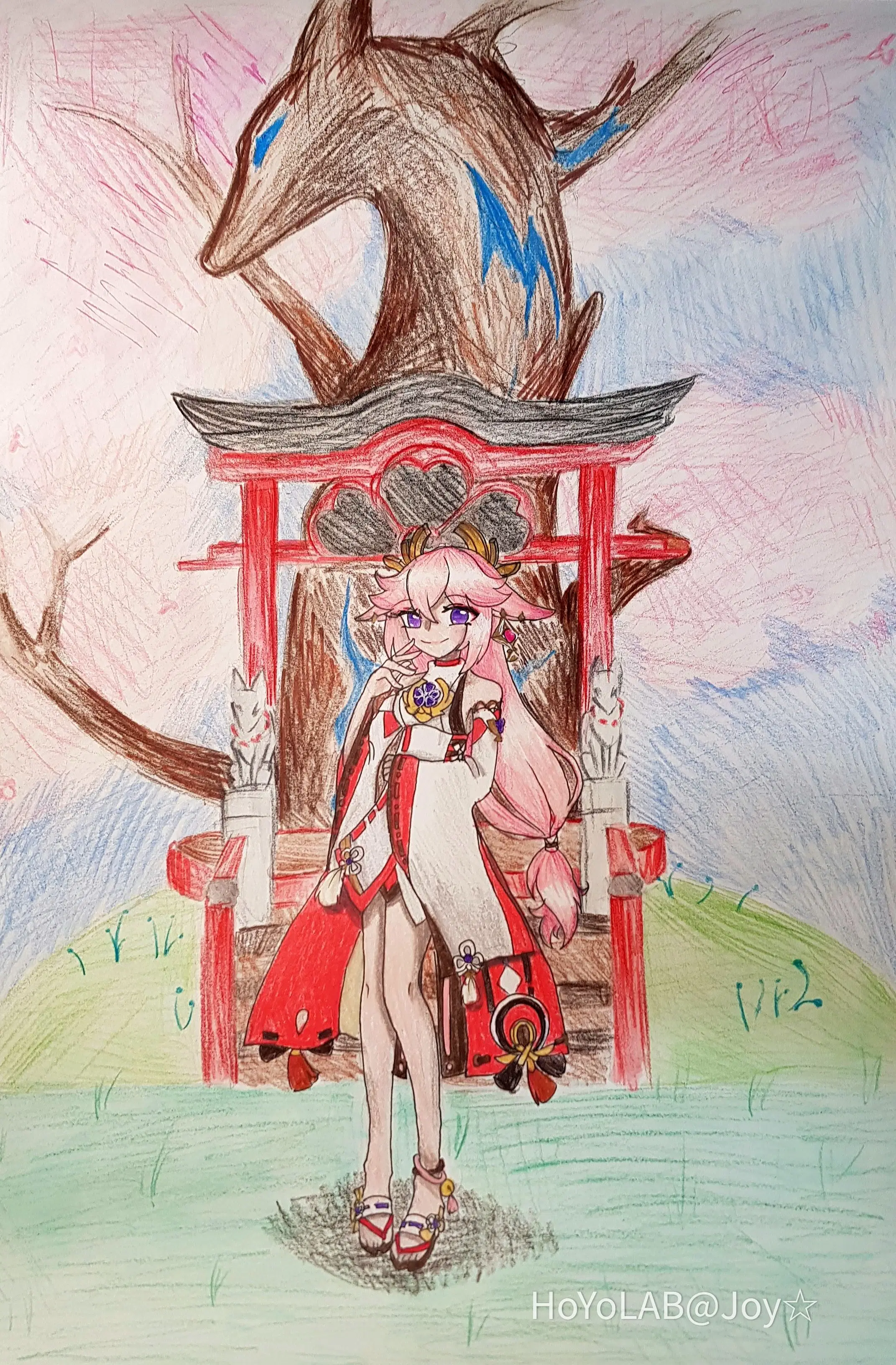 미코 팬아트 Miko fanart Genshin Impact | HoYoLAB