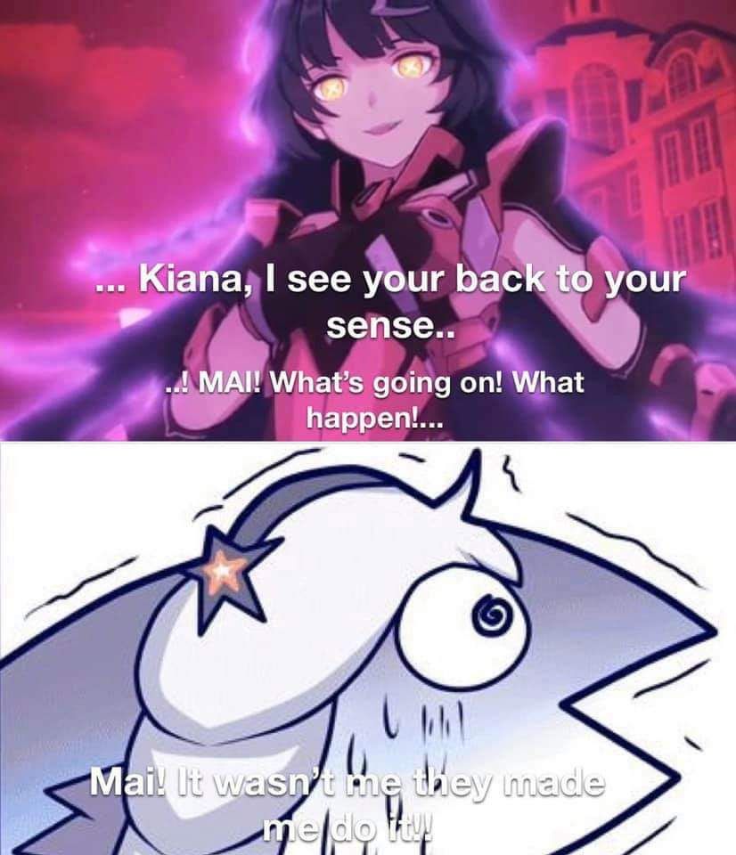 Mei when Kiana eats all of the fried chicken Honkai Impact 3rd | HoYoLAB