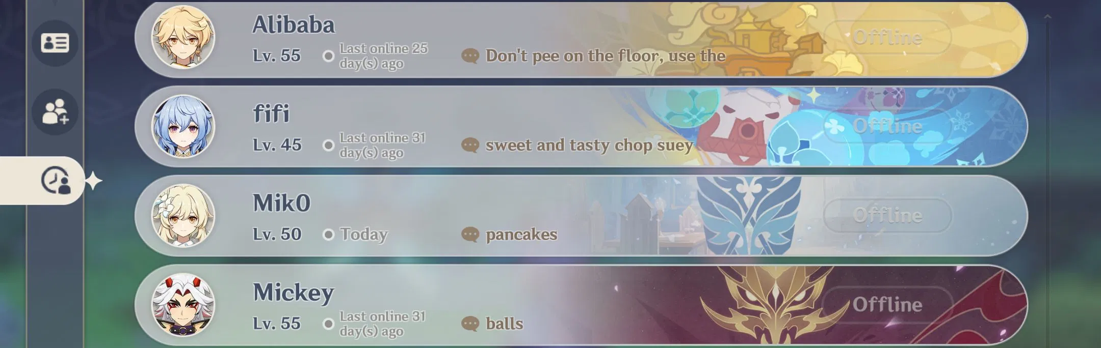 Signatures Genshin Impact | HoYoLAB