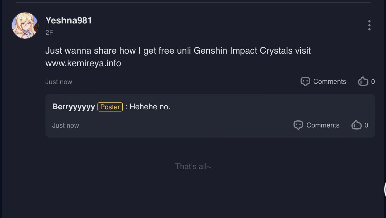 Omg a bot hiiiii :) Genshin Impact | HoYoLAB