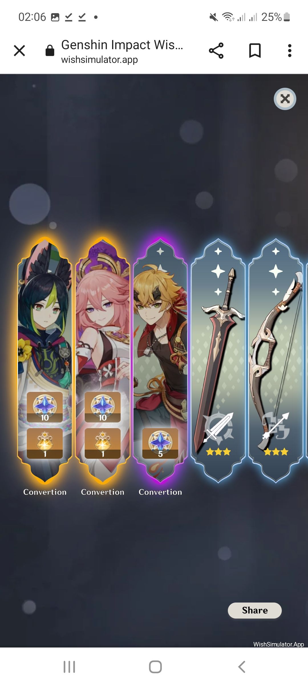 it took me 1000 wish on wish simulator to get 2 5* | HoYoLAB