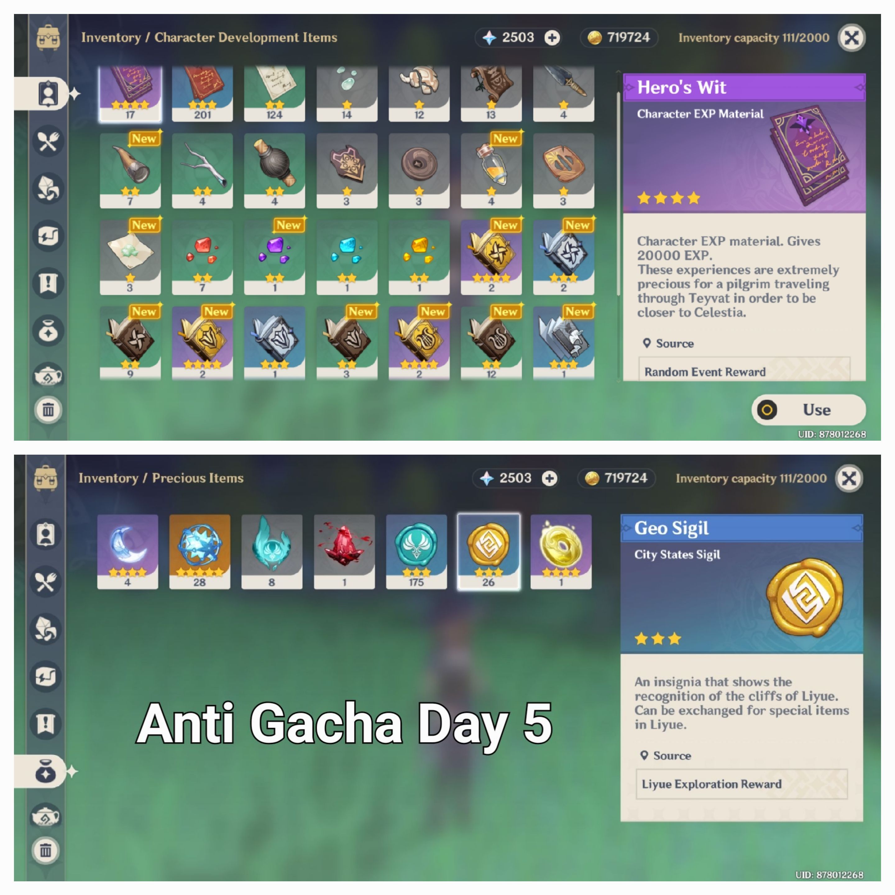 Anti Gacha Day 5! Genshin Impact | HoYoLAB