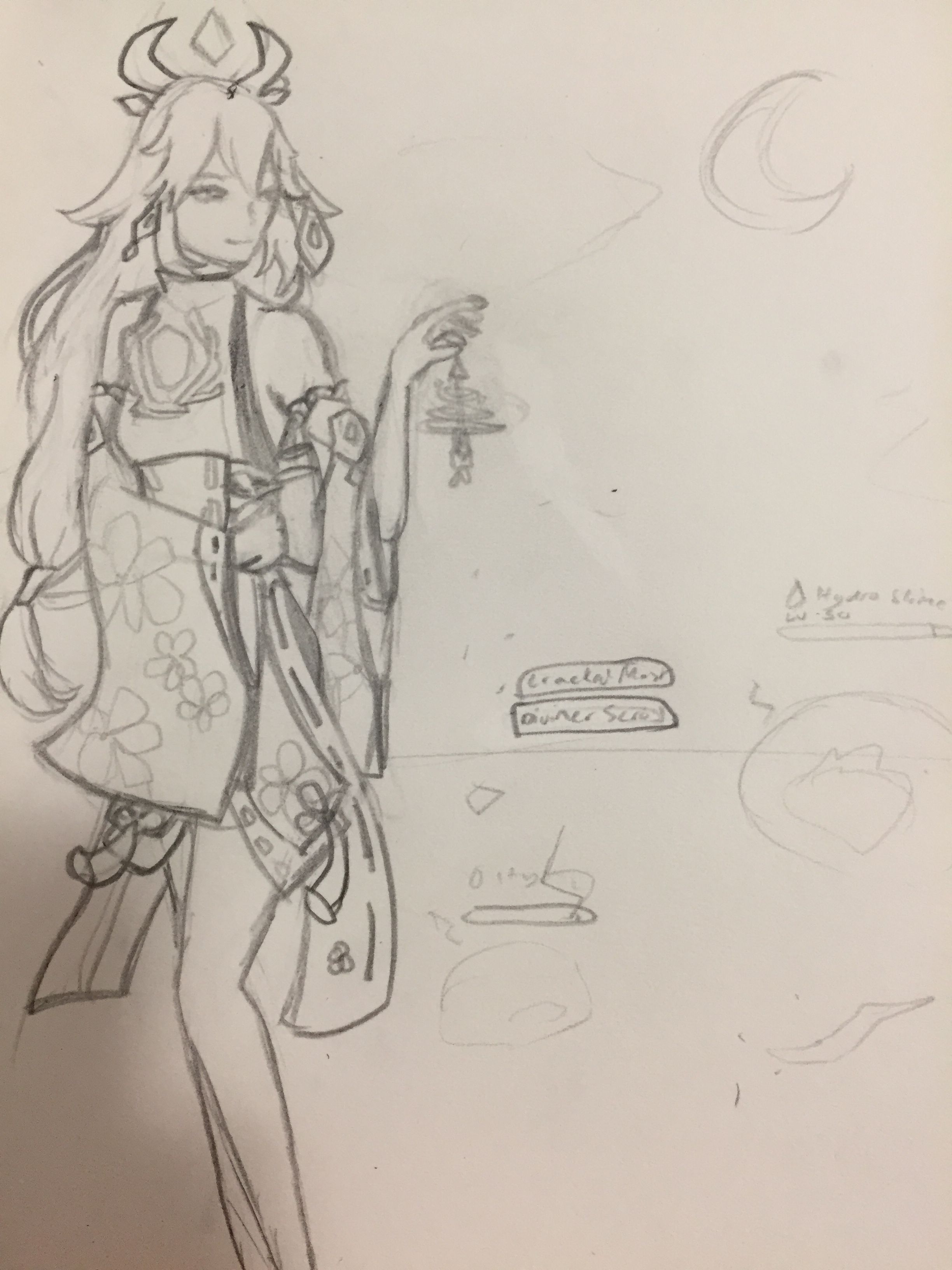 Yea Miko Sketch Genshin Impact | HoYoLAB