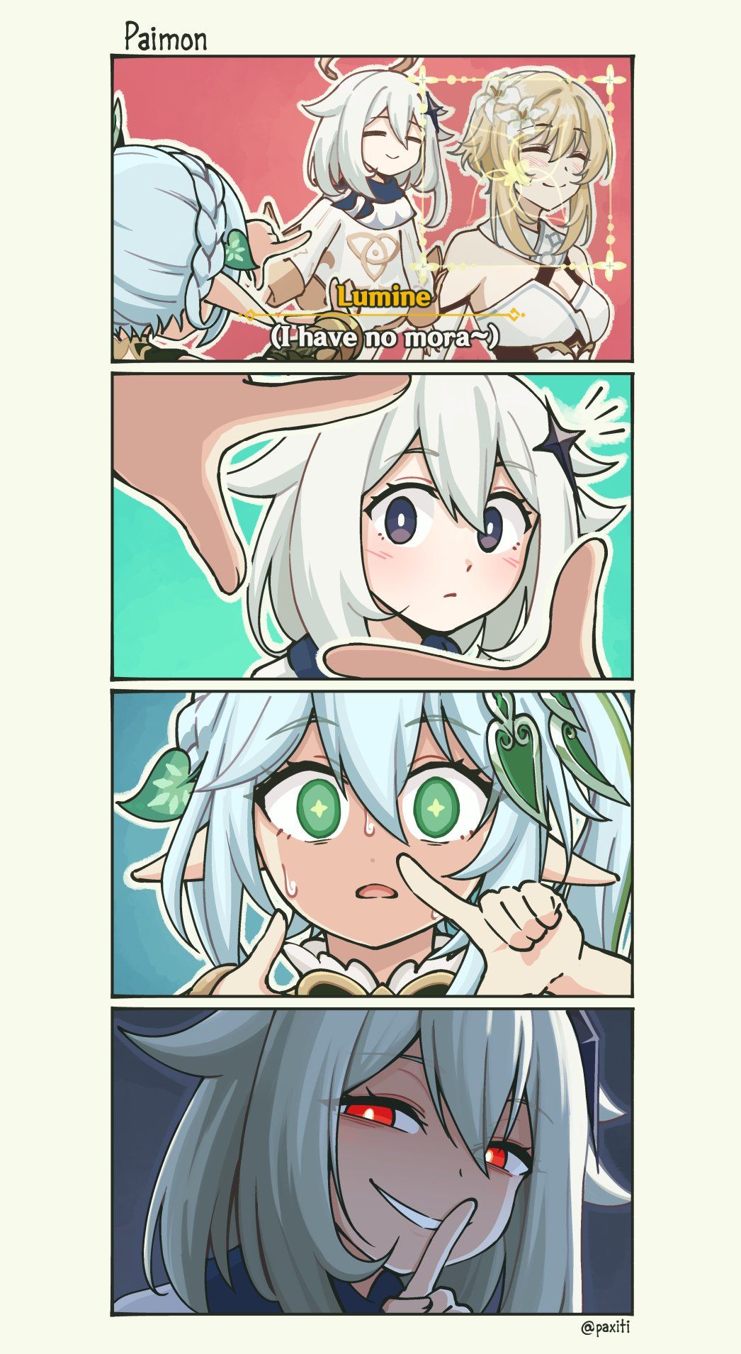 Paimon: You know the rules 🤫 (Artist: Twitter @paxiti Genshin Impact ...