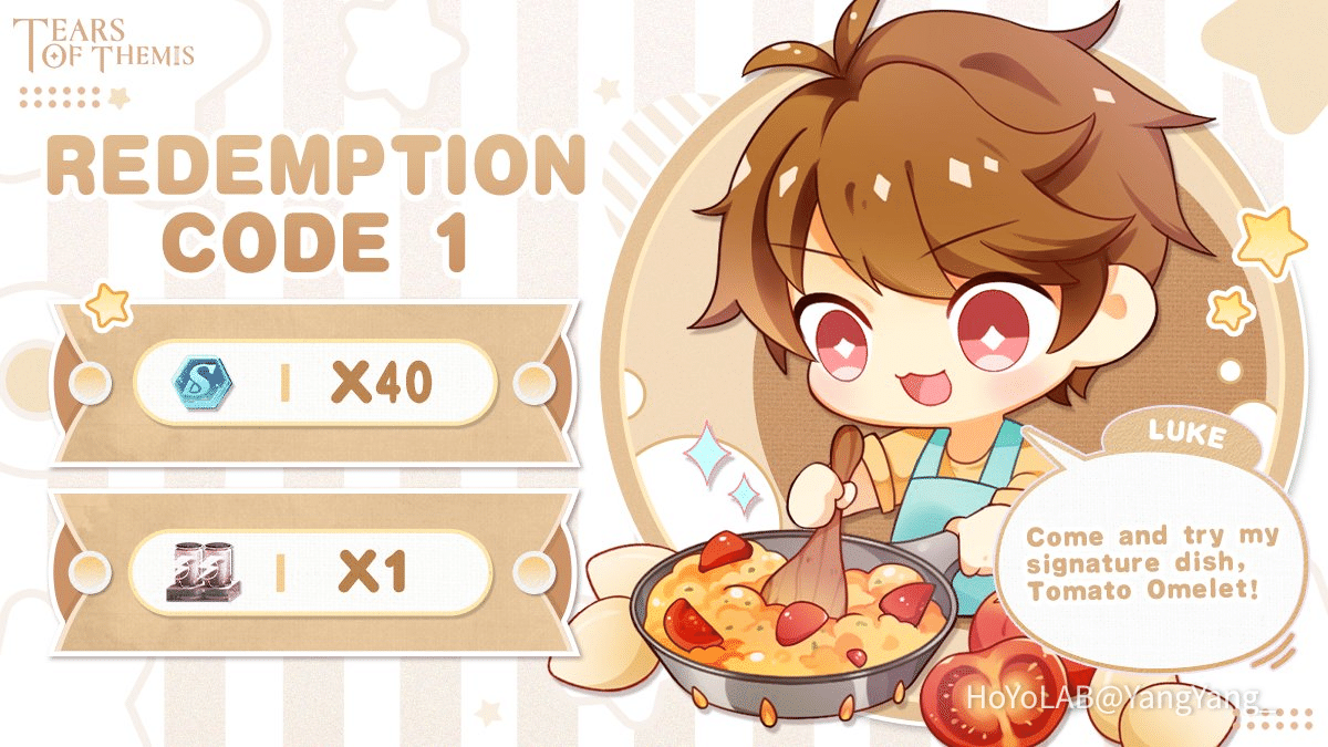Tears of Themis: Reminder redemption codes (expire on 23rd Nov) Tears of Themis | HoYoLAB