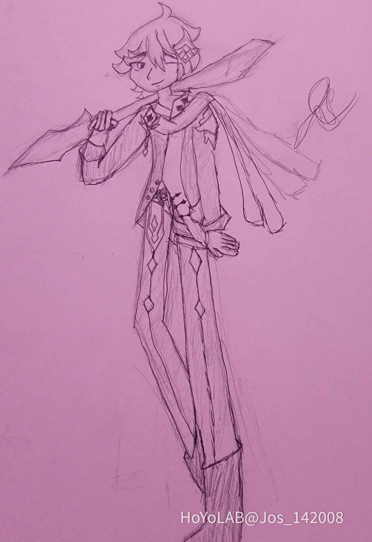 childe drawing Genshin Impact | HoYoLAB