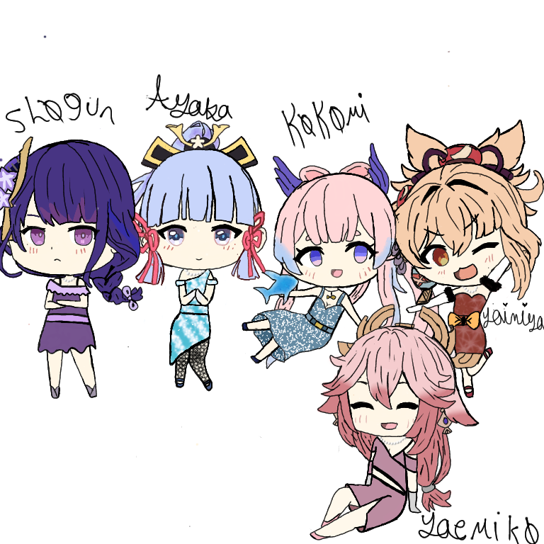 yea miko and her friends Genshin Impact | HoYoLAB