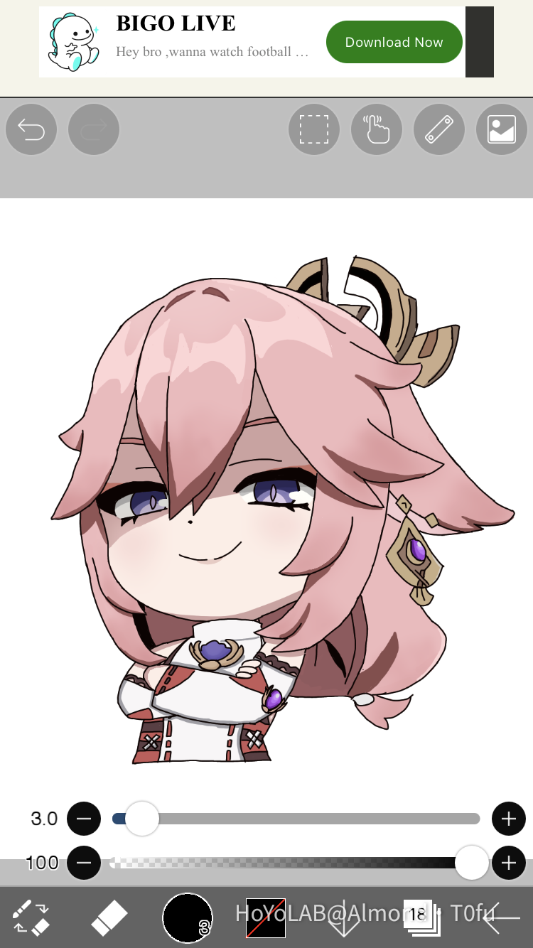 Yae miko fanart (sticker) Genshin Impact | HoYoLAB