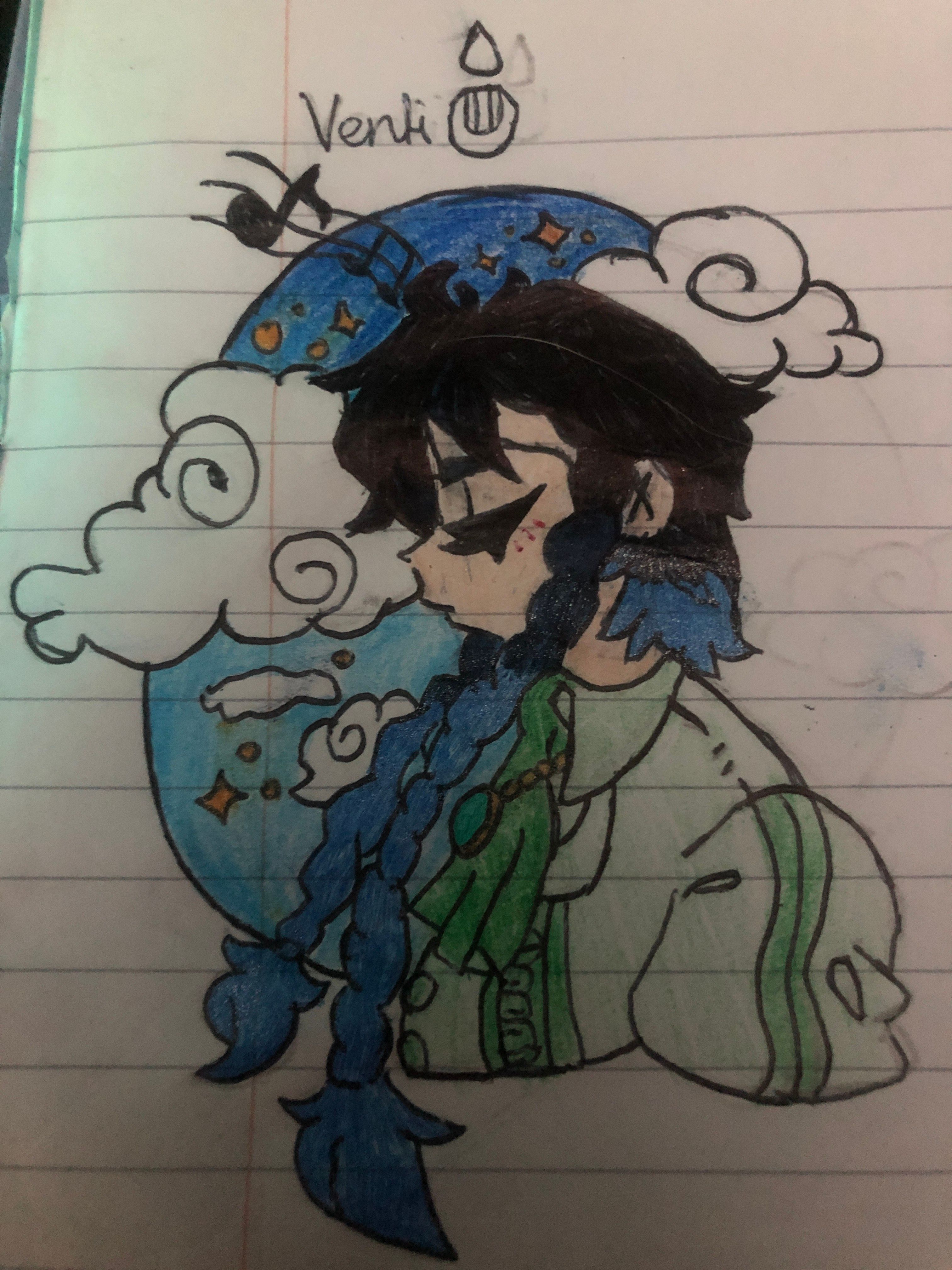 Venti drawings Genshin Impact | HoYoLAB