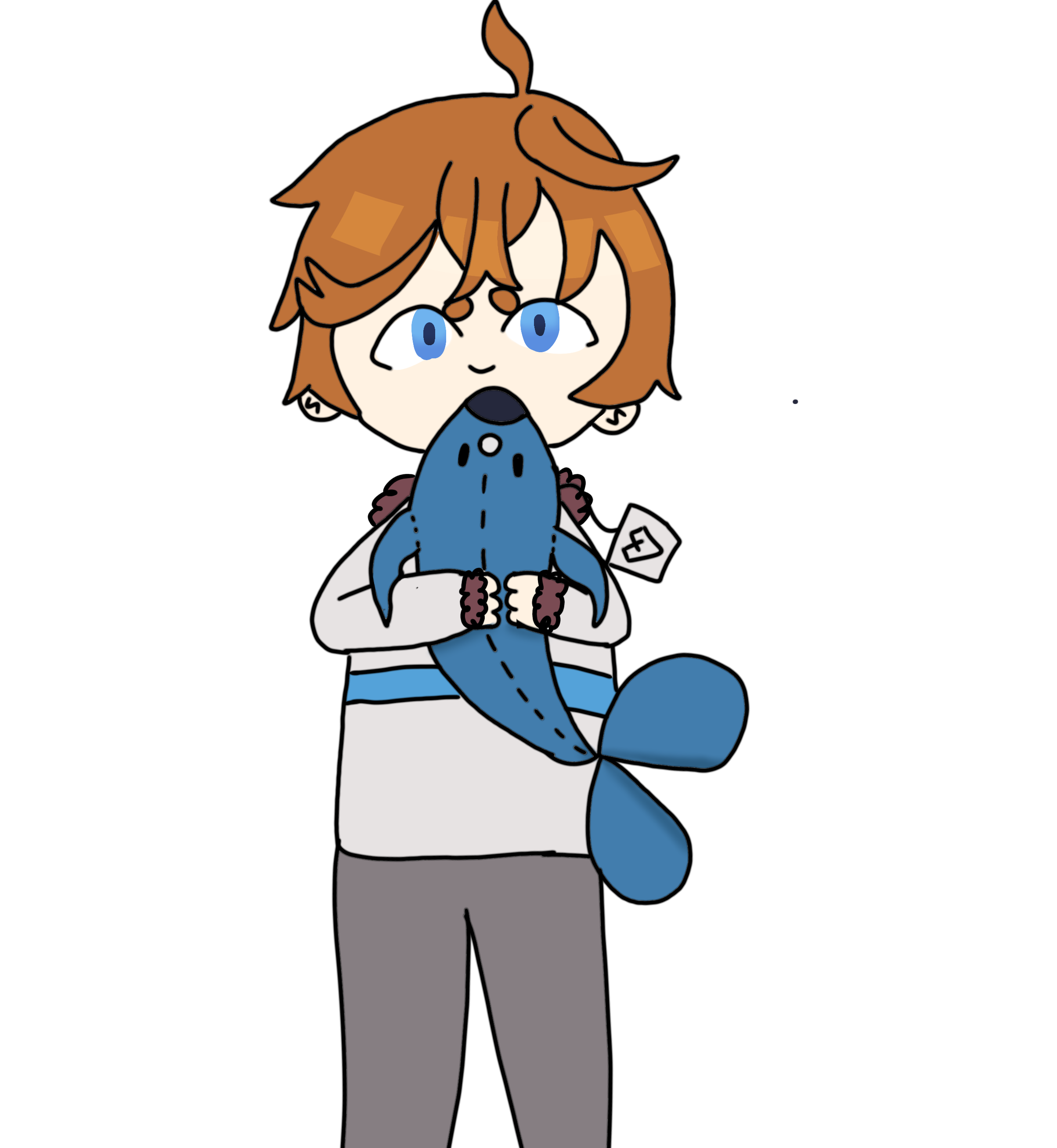 child Tartaglia with a little whale plush Genshin Impact | HoYoLAB