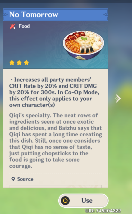 Qiqi special dish Genshin Impact | HoYoLAB