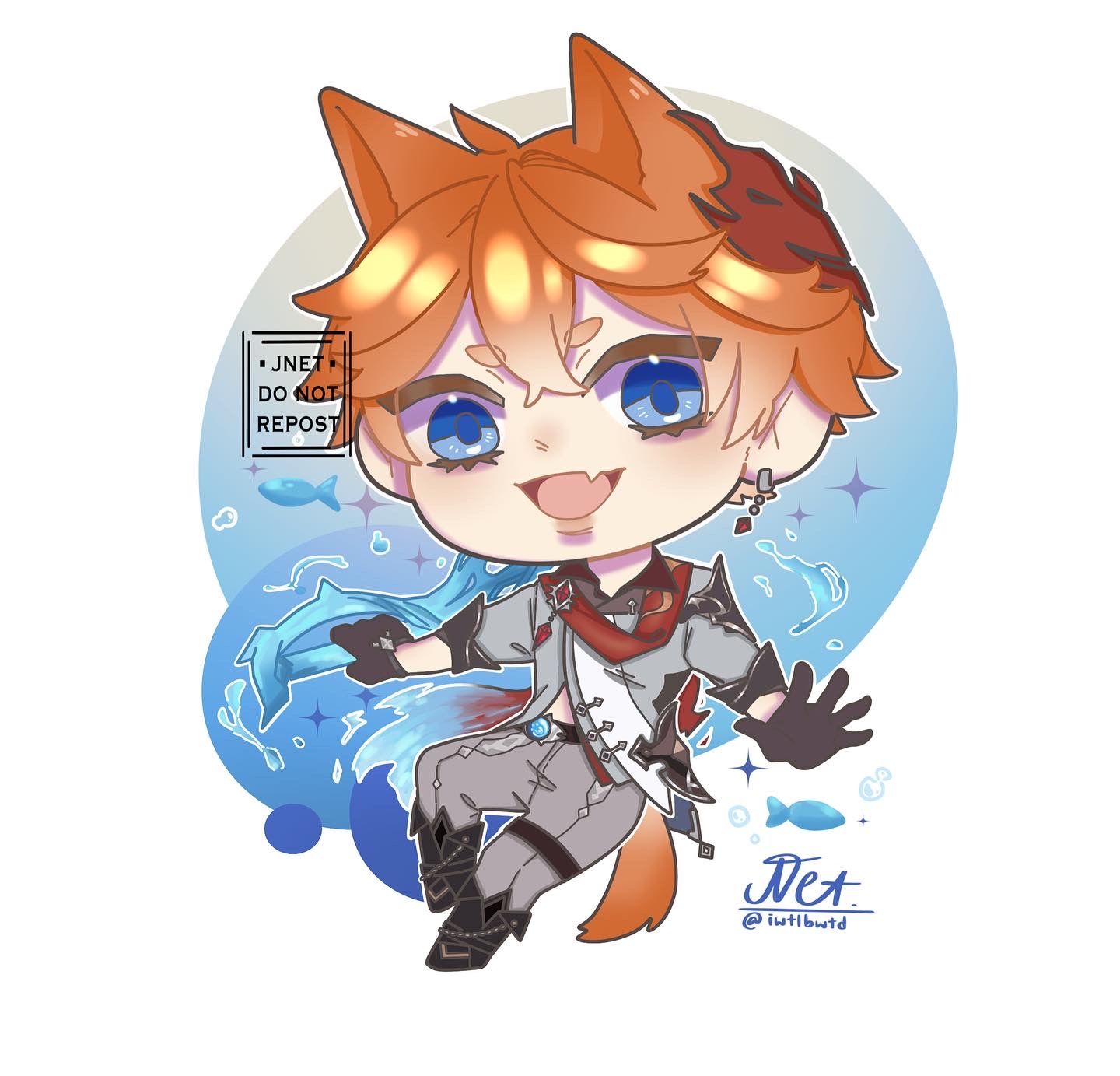 Chibi fox Tartaglia Genshin Impact | HoYoLAB
