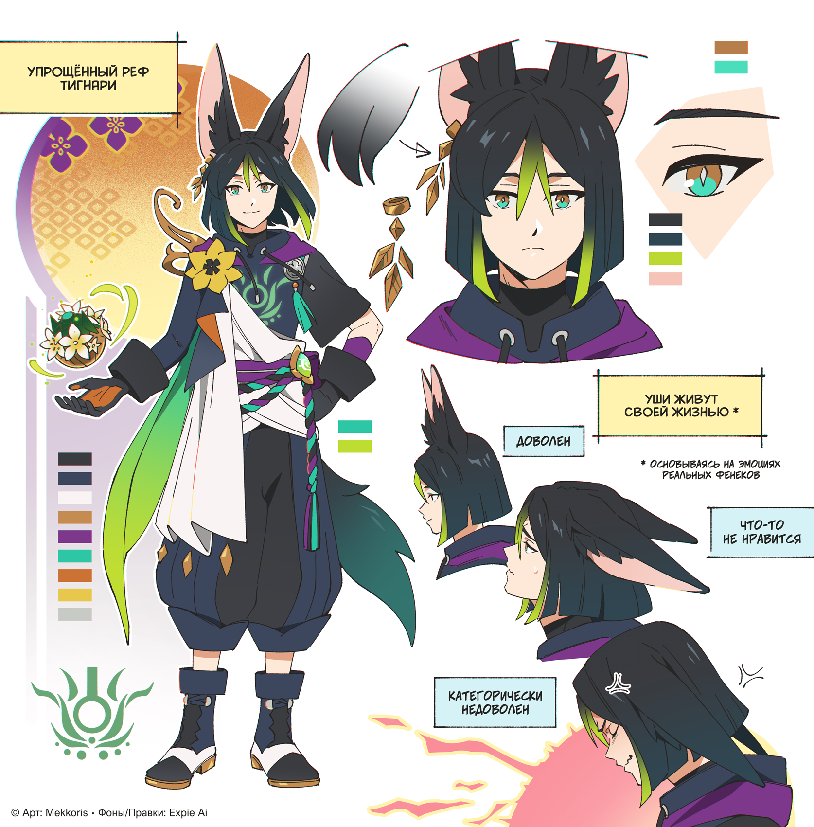 Референс Тигнари / Tighnari's Reference Genshin Impact | HoYoLAB