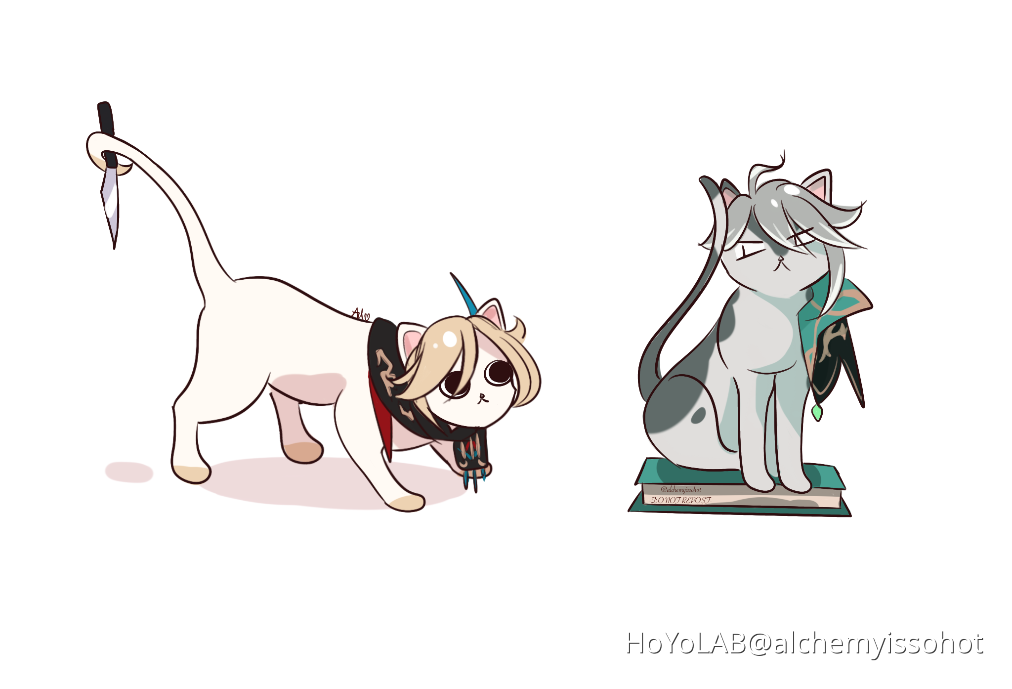 kaveh & alhaitham as cats Genshin Impact | HoYoLAB