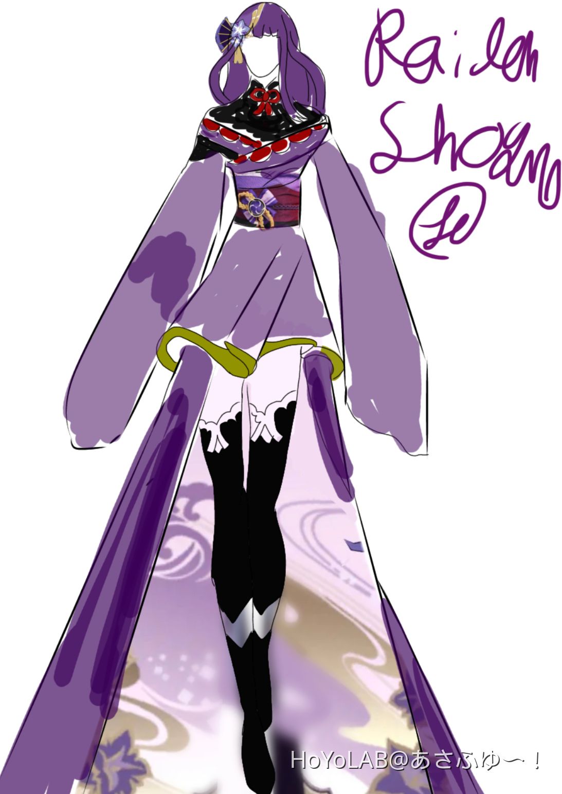 Raiden Shogun redesign (my art) Genshin Impact | HoYoLAB