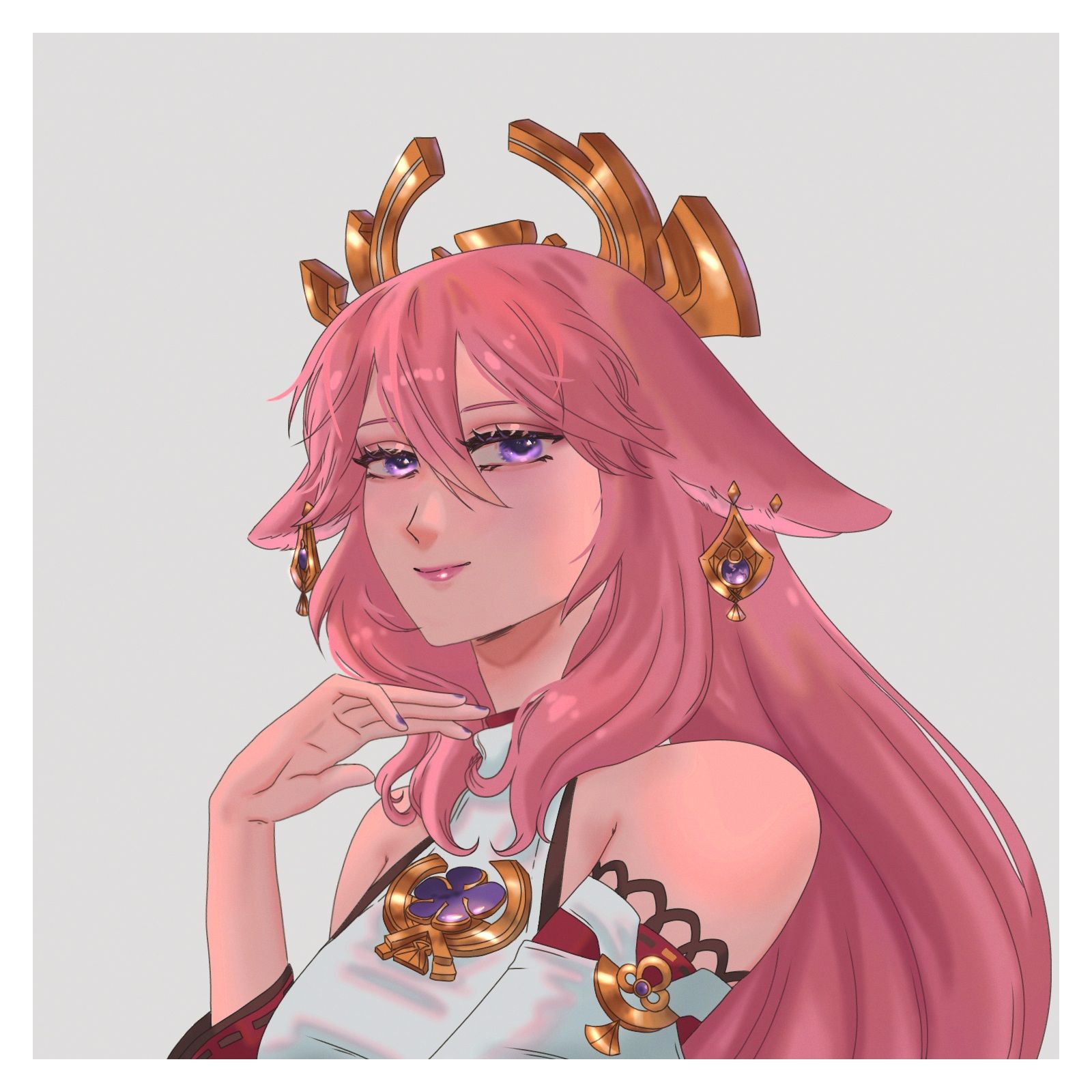 My Fanart Of Yae Miko Genshin Impact Hoyolab 4115