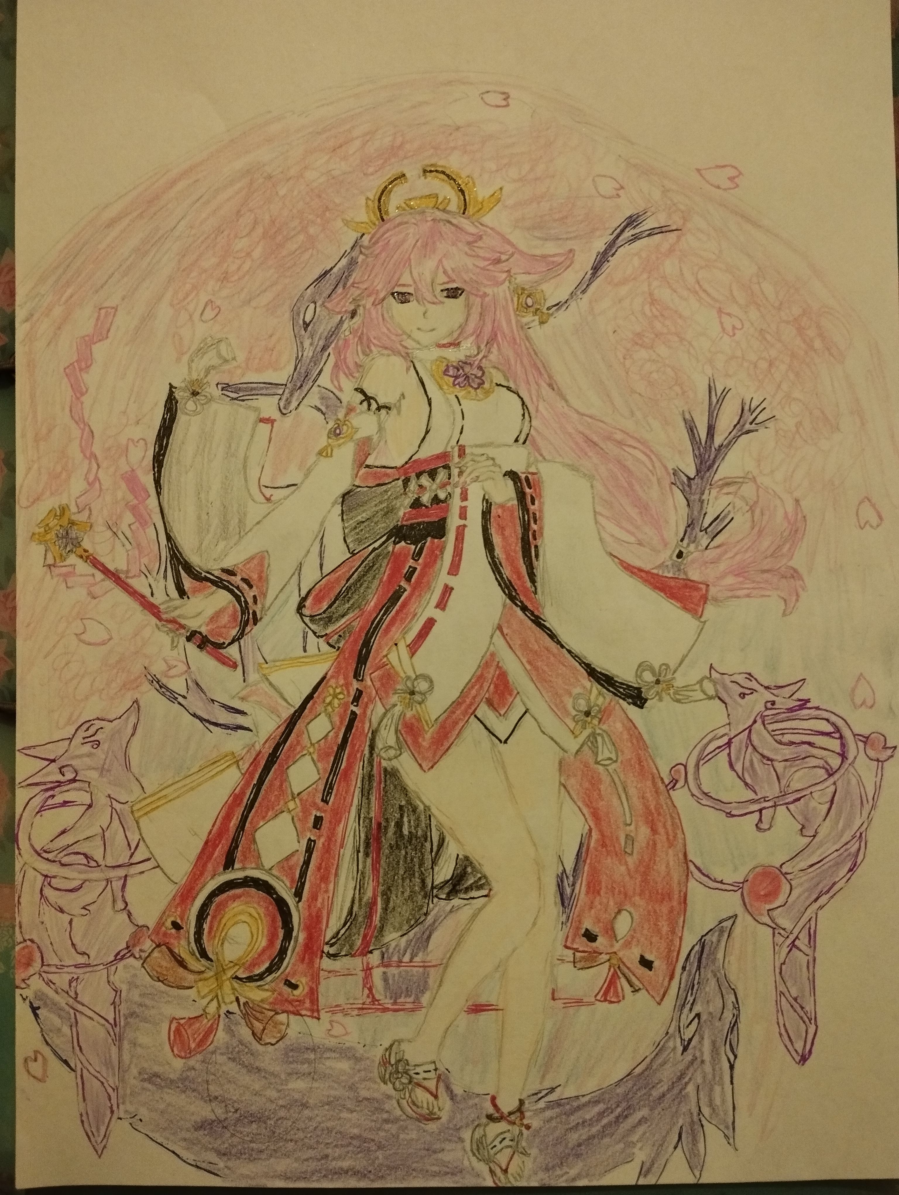Yae Miko fan art | Genshin Impact | HoYoLAB