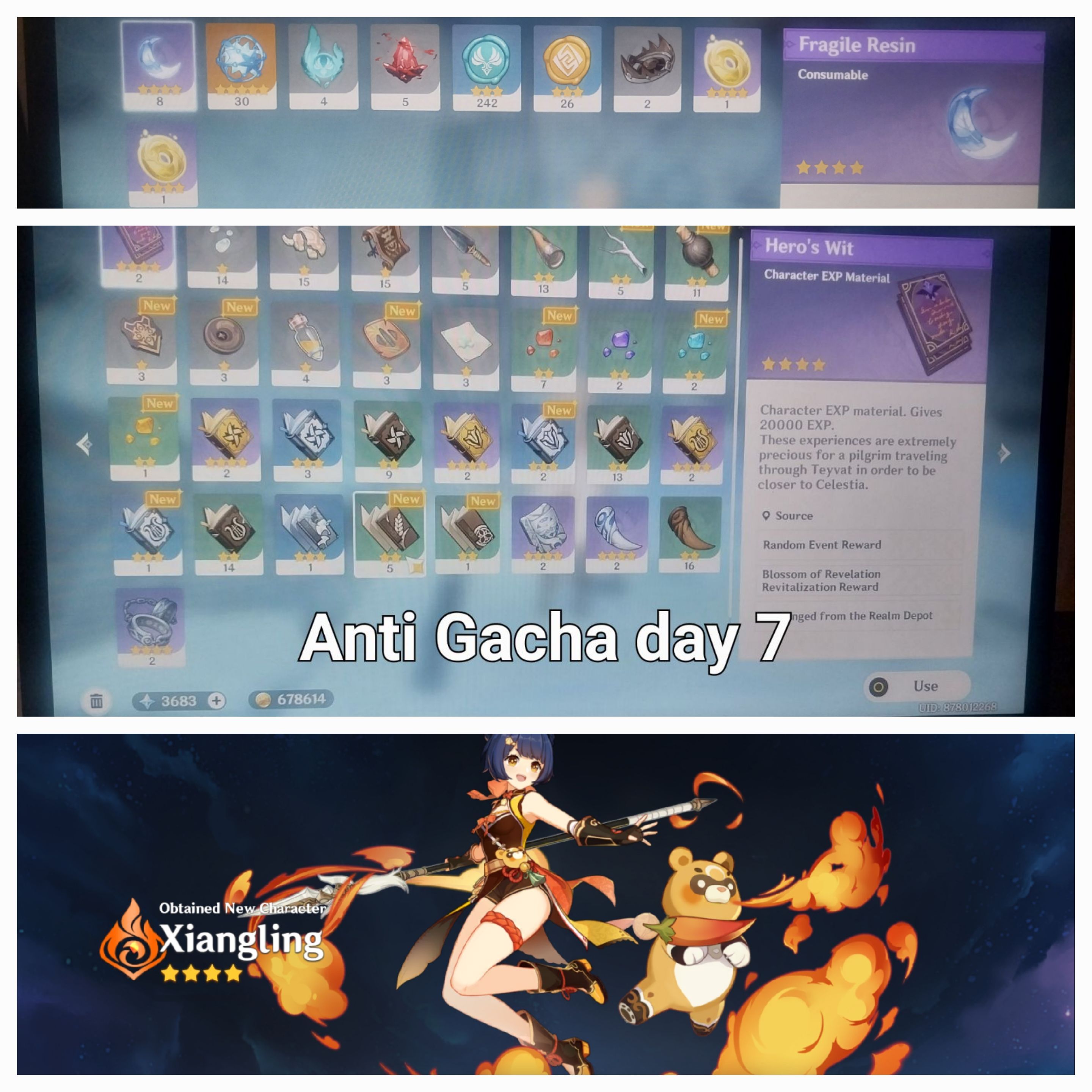 Anti Gacha Day 7 and 8! Genshin Impact | HoYoLAB