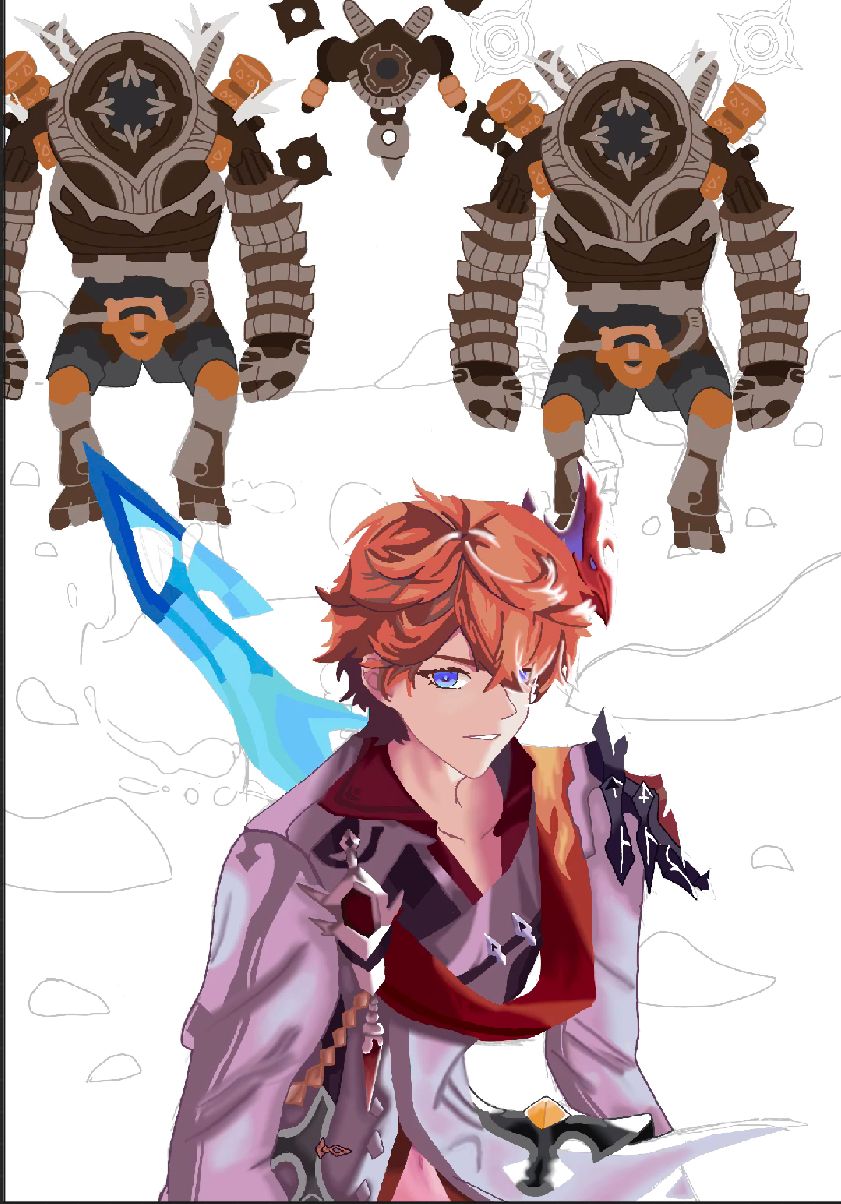 Childe drawing comp :)! | Genshin Impact | HoYoLAB