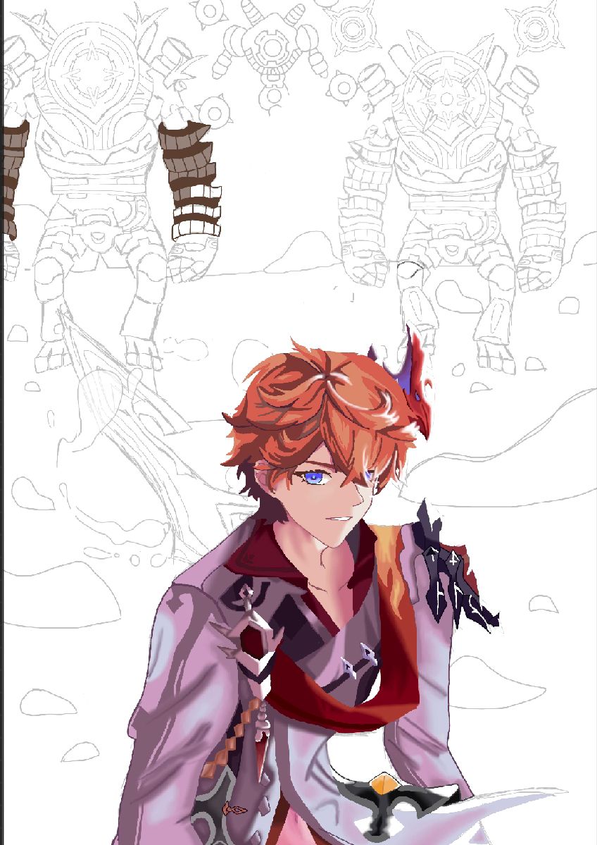 Childe drawing comp :)! | Genshin Impact | HoYoLAB