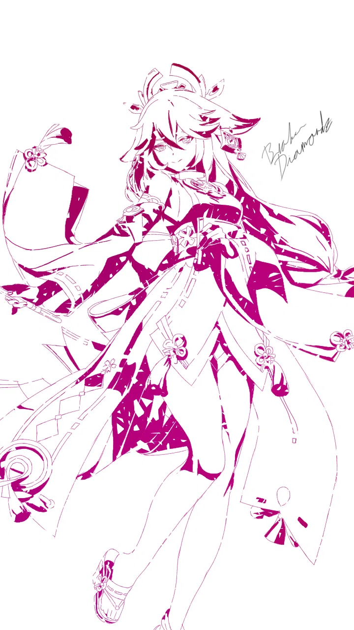 fan art yae miko Genshin Impact | HoYoLAB