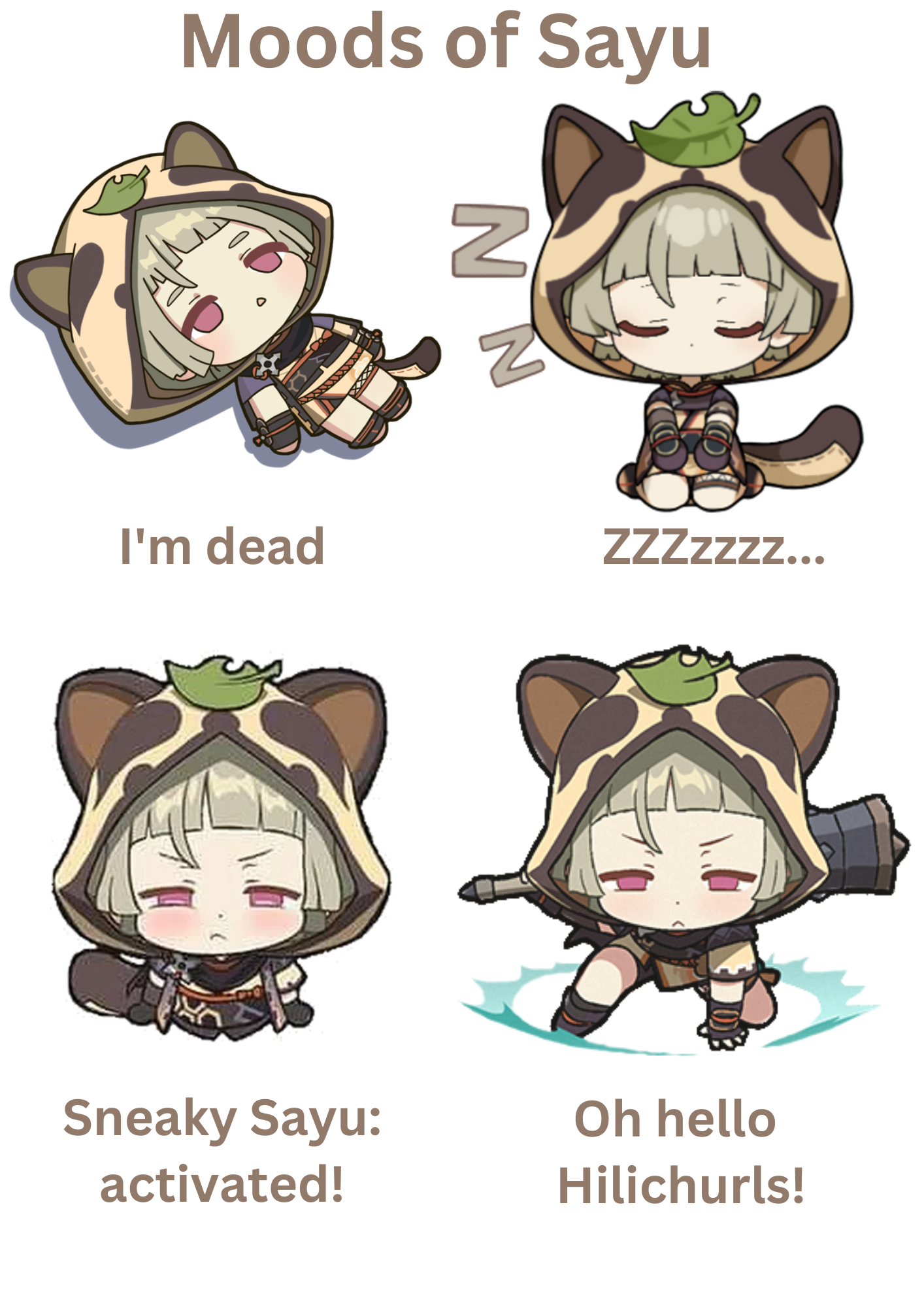 Moods of Sayu Genshin Impact | HoYoLAB