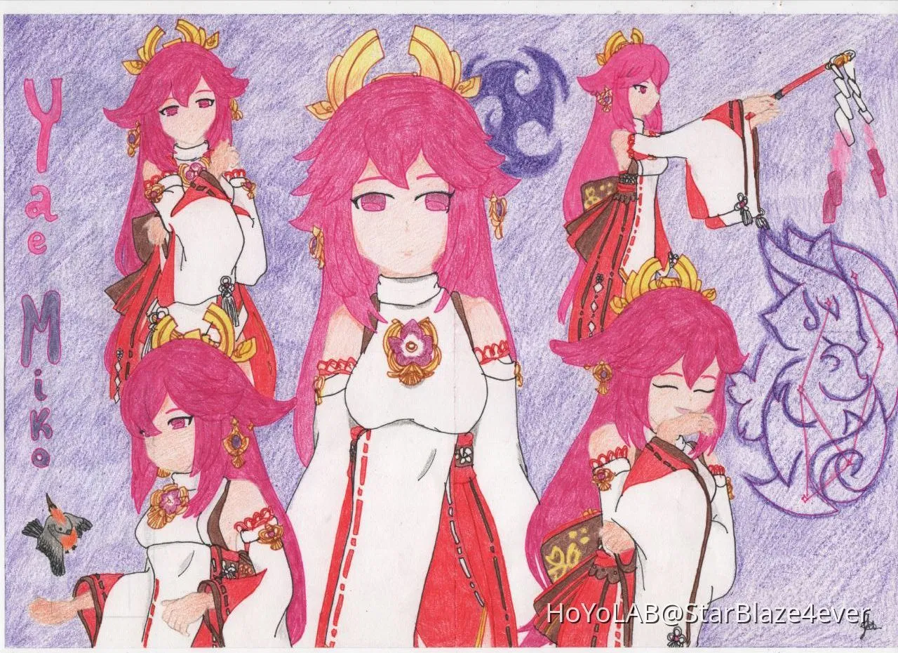 Yae Miko fan art Genshin Impact | HoYoLAB