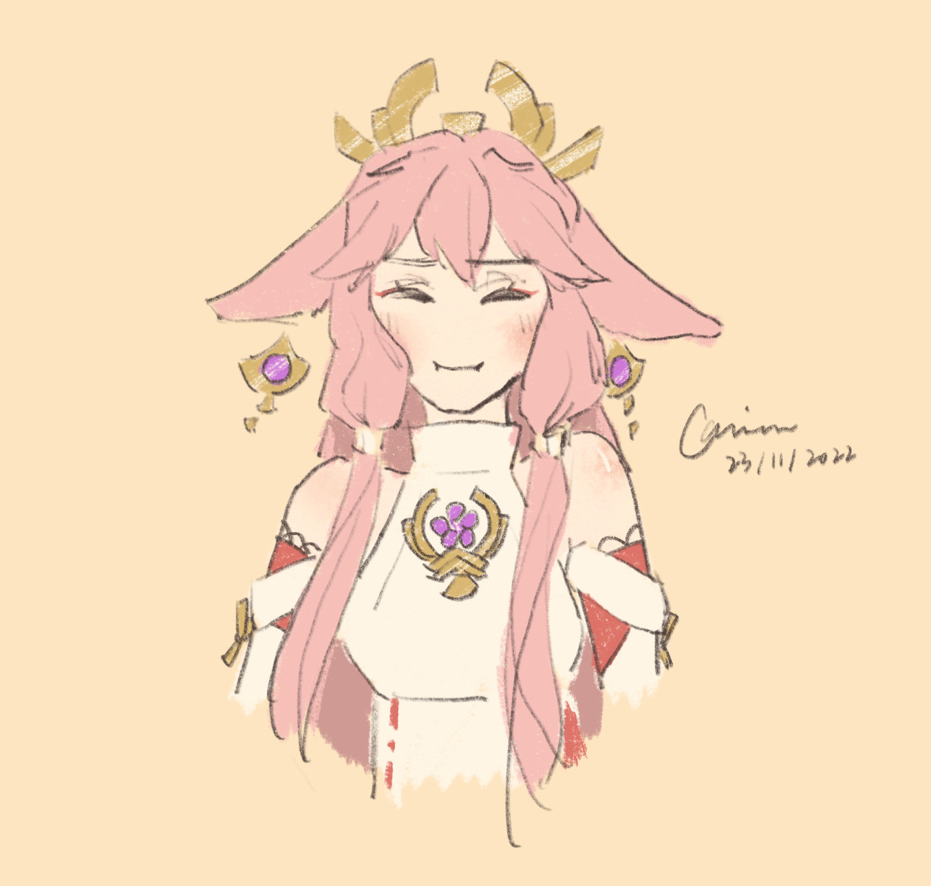 a dose of happy pink fox to lighten your day Genshin Impact | HoYoLAB