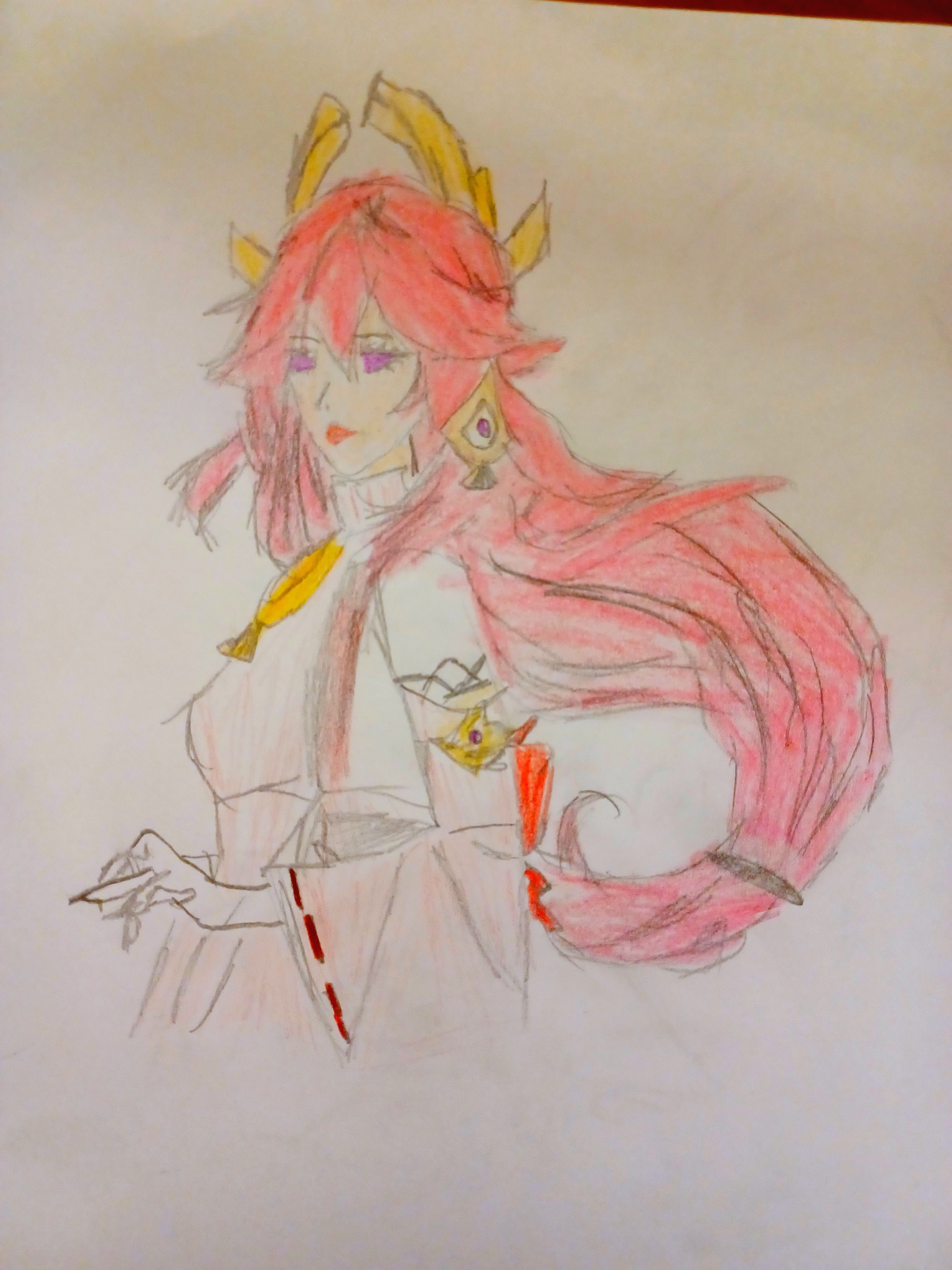 Yea miko fanart #yeamiko #genshinimpact Genshin Impact | HoYoLAB