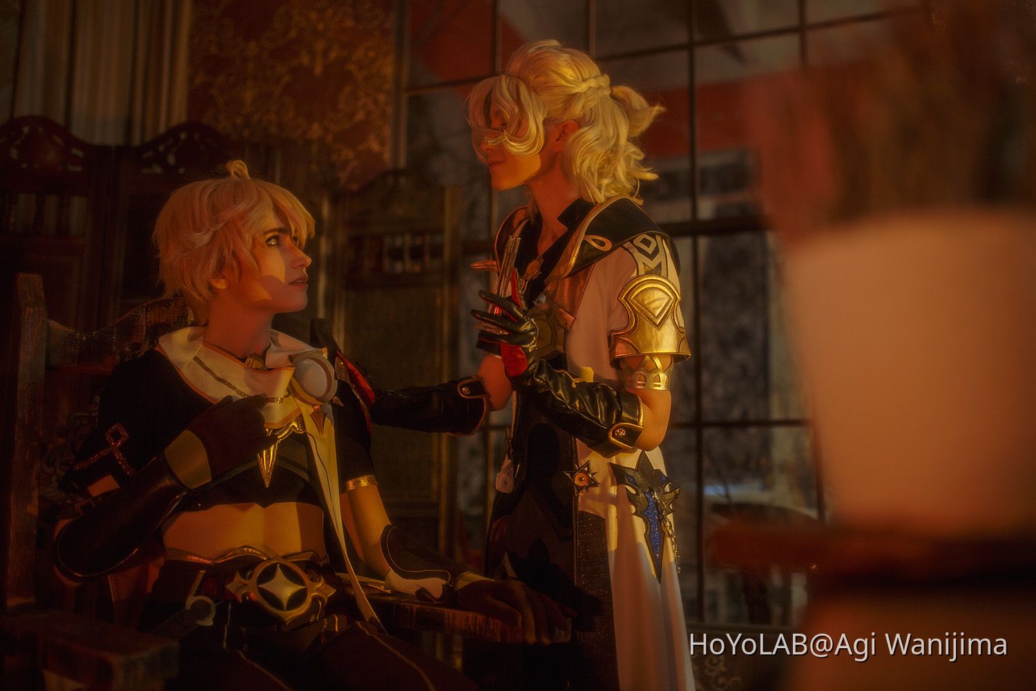 Albedo and cat Aether cosplay | HoYoLAB