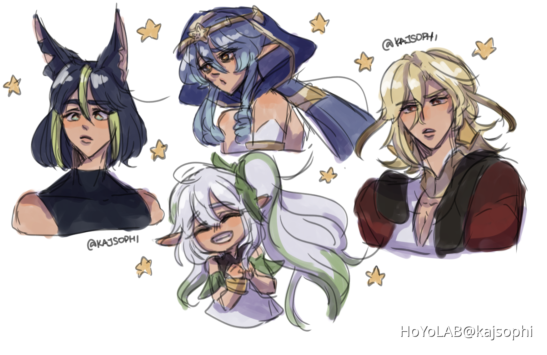 doodle of my fav sumerian characters