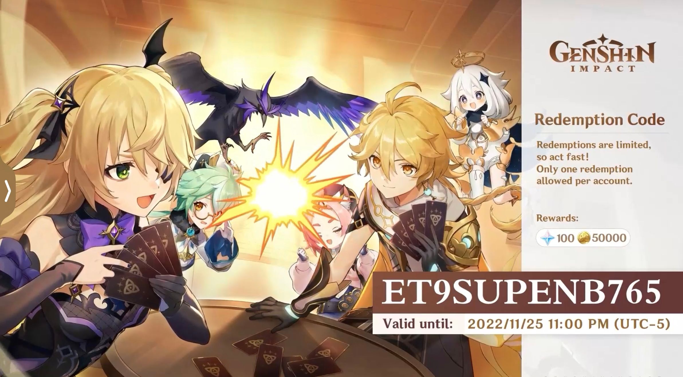 3/3 redemption code 3.3 livestream Genshin Impact | HoYoLAB