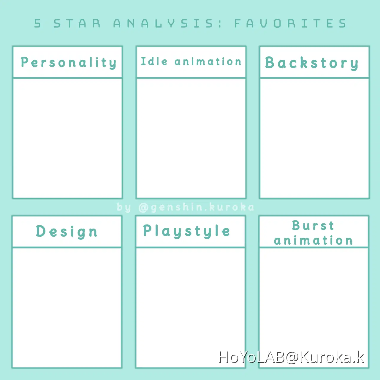 Genshin Template Game: 5 Star Analysis Genshin Impact | HoYoLAB