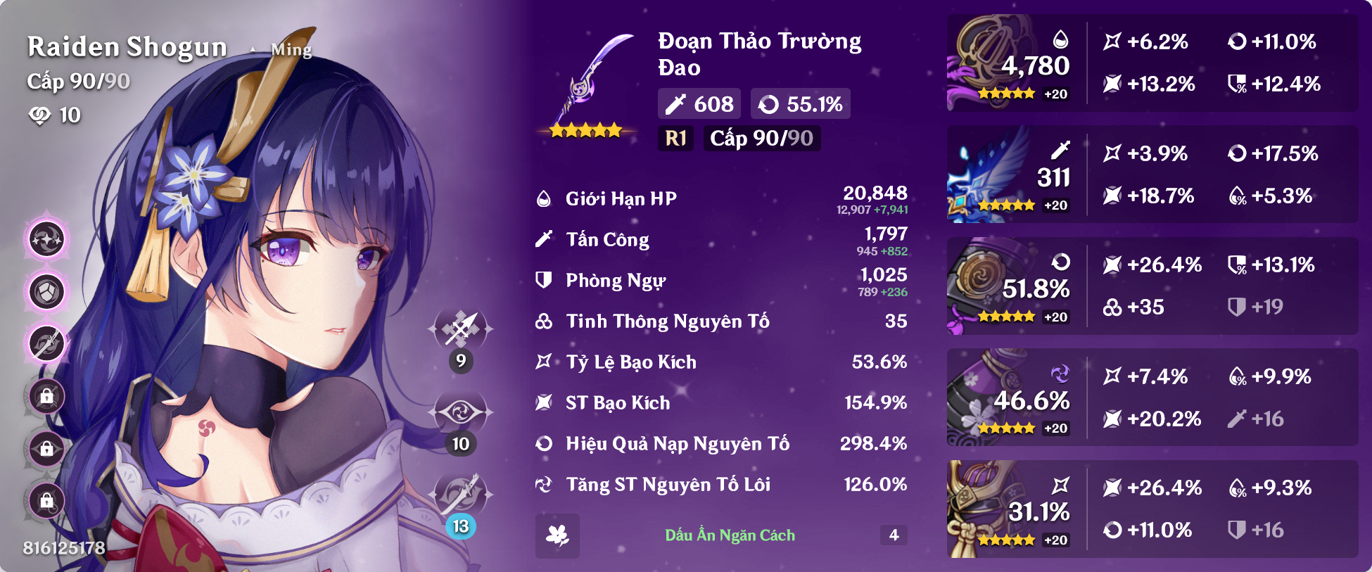 Raiden Shogun Showcase Genshin Impact | HoYoLAB