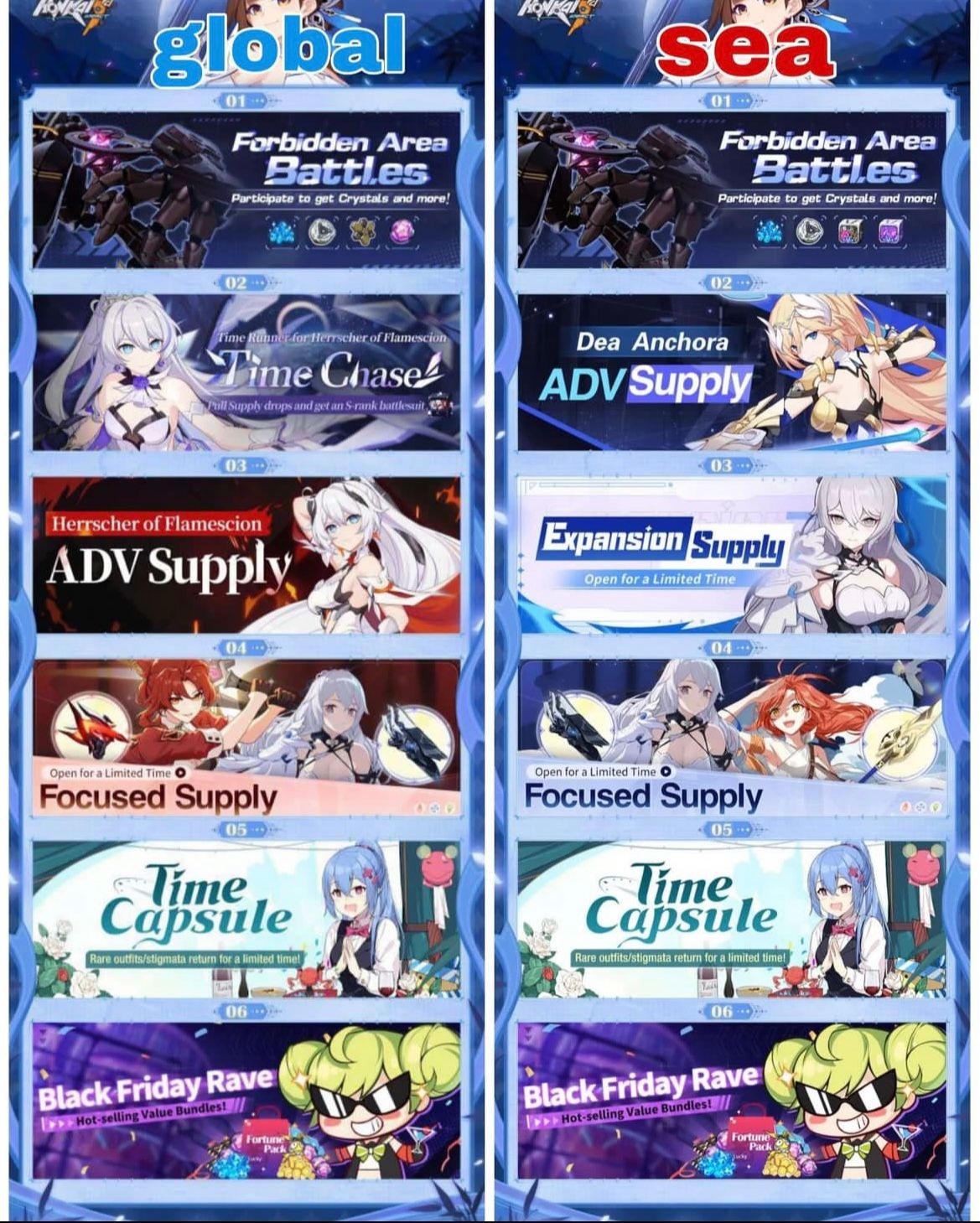 Here are upcoming events Honkai Impact 3rd | HoYoLAB
