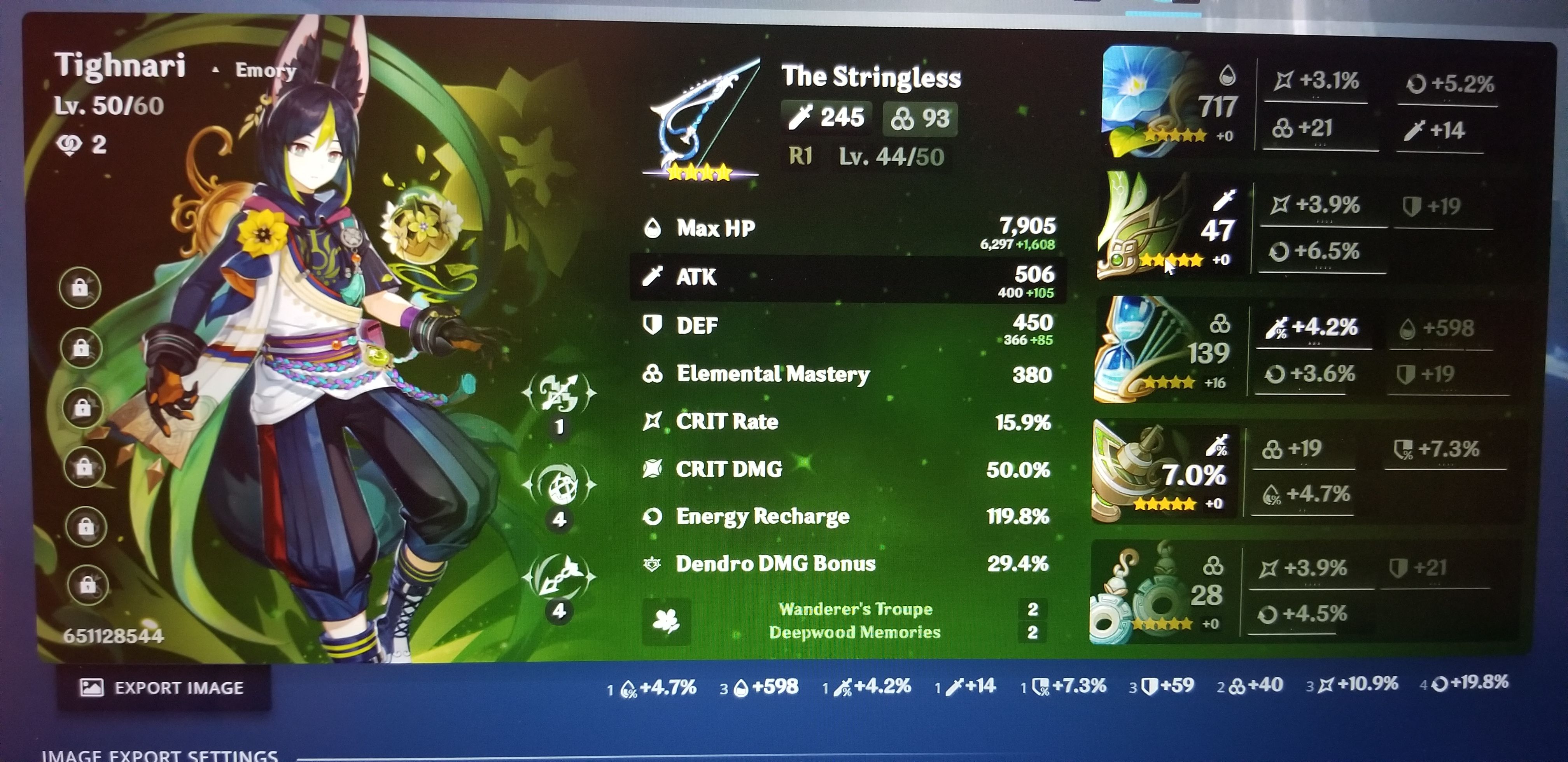 Help please I'm trying to build tighnari Genshin Impact | HoYoLAB