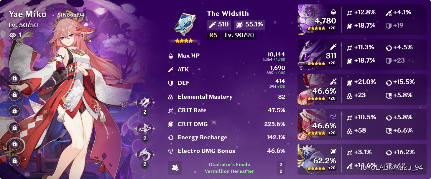 Yae Miko Work In Progress, running out of Mora and EXP books already ...