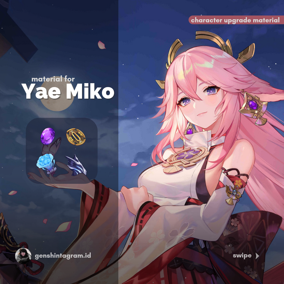Yae Miko material upgrade Genshin Impact | HoYoLAB