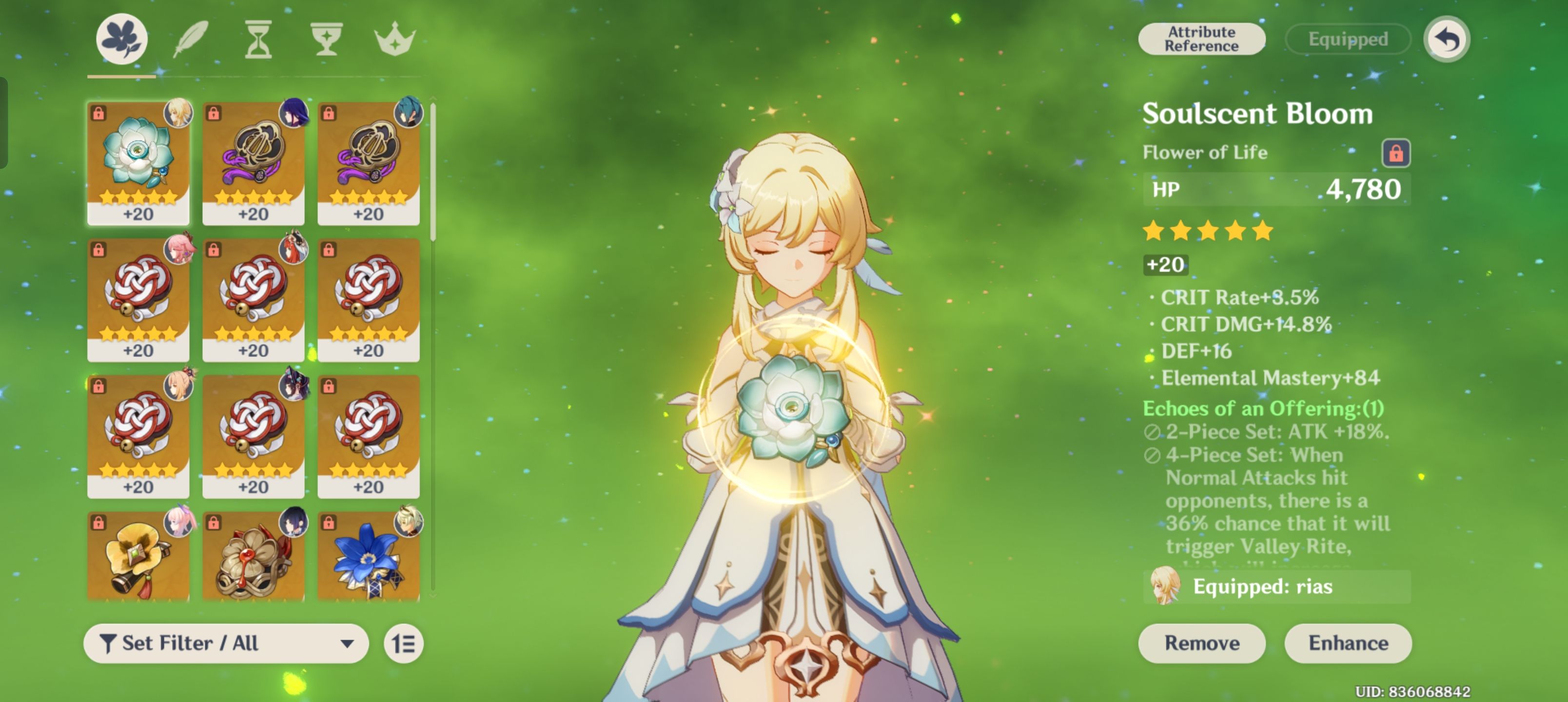 what's ur highest flat substats?? Genshin Impact | HoYoLAB