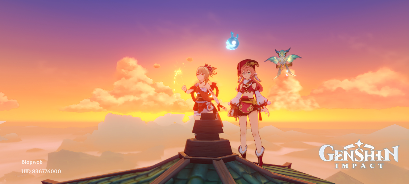 Pyro girls in sunset Genshin Impact | HoYoLAB