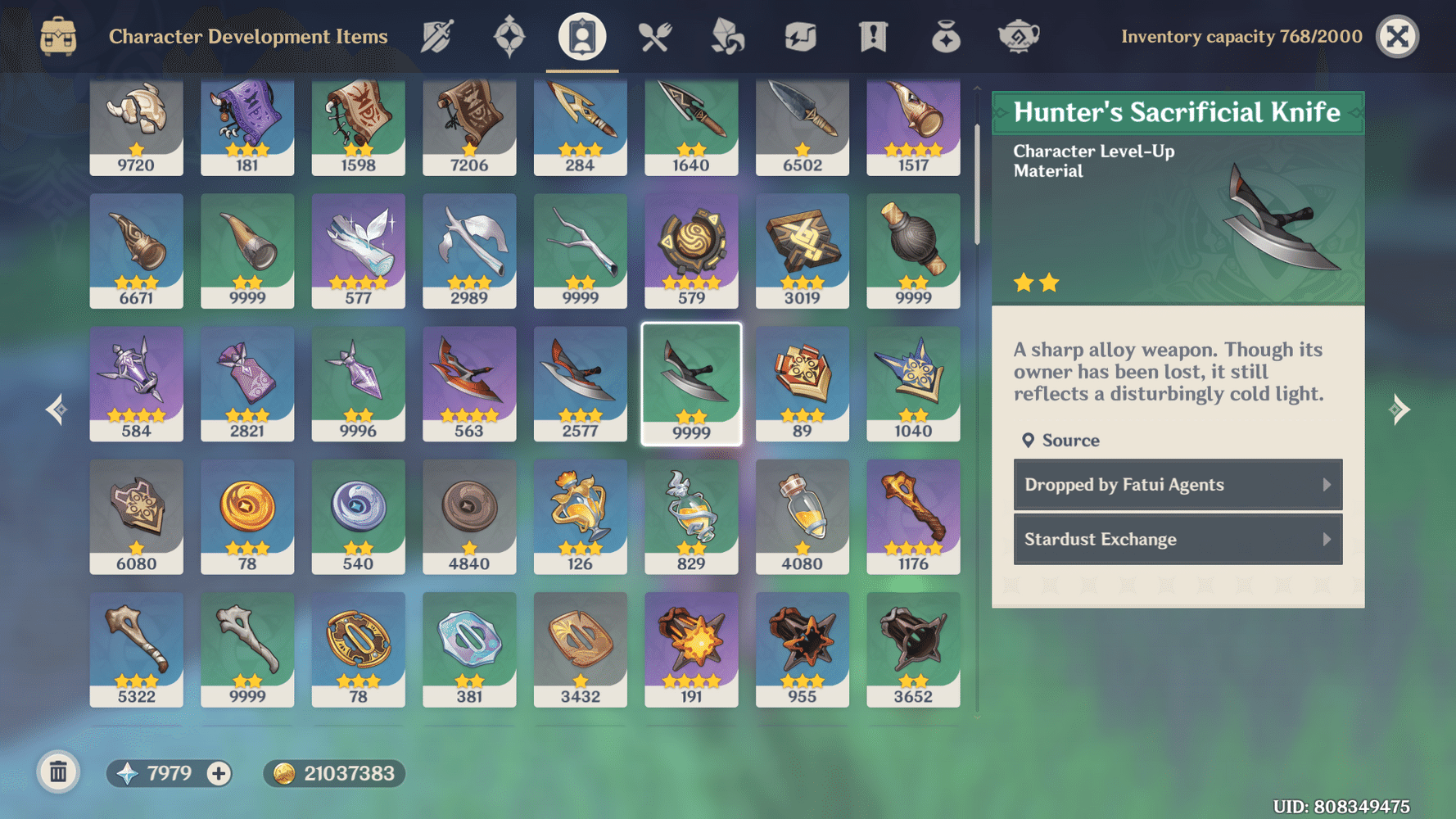 9999 Hunter's Sacrificial Knife Genshin Impact | HoYoLAB