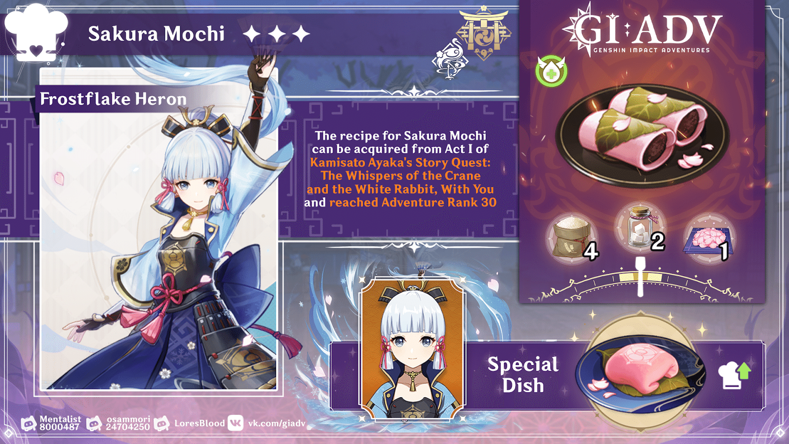 Inazuma Recipes [34 recipes] Genshin Impact | HoYoLAB