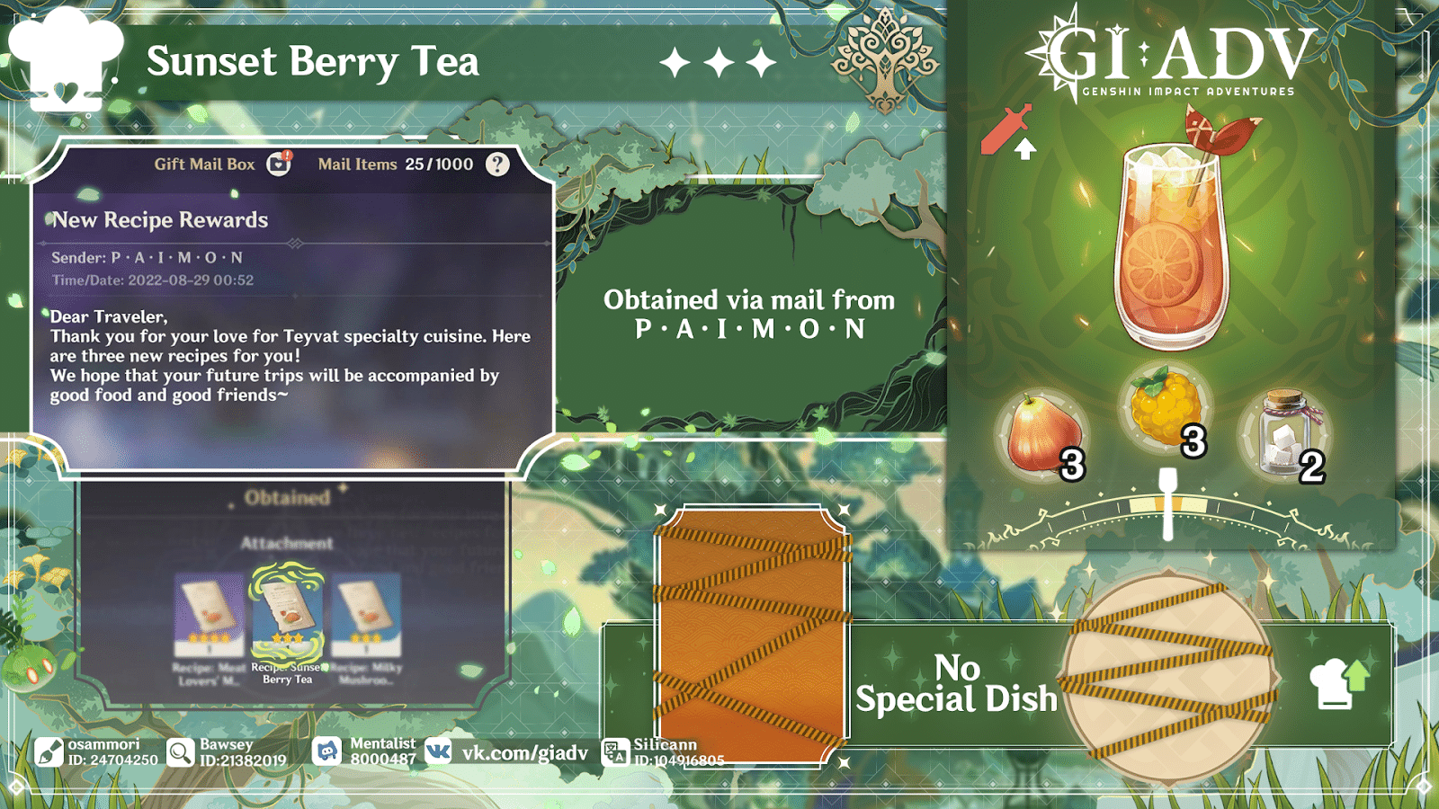 All Teyvat Dishes Recipes [↻134] Genshin Impact | HoYoLAB