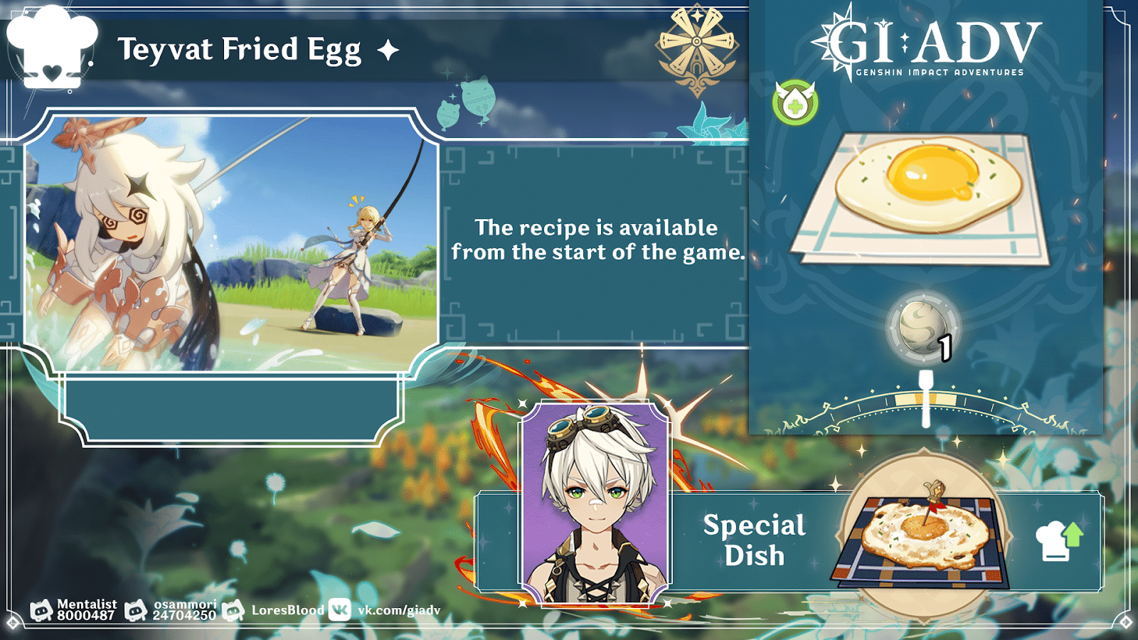 All Teyvat Dishes Recipes [↻134] Genshin Impact | HoYoLAB