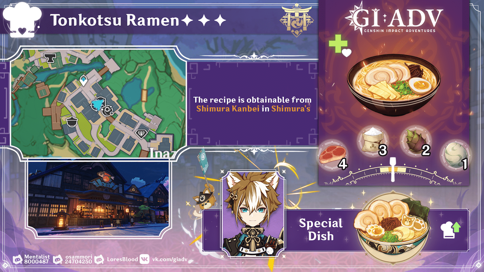 Inazuma Recipes [34 recipes] Genshin Impact | HoYoLAB