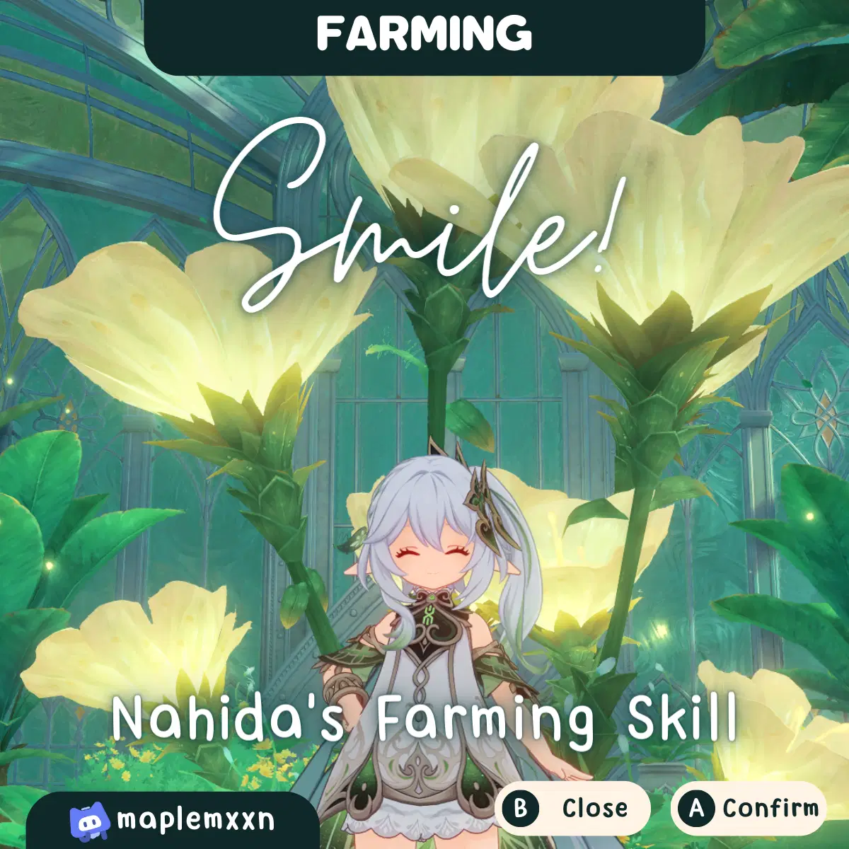 A Not-So Helpful Guide: SMILE! Nahida's Farming Skills - Materials ...