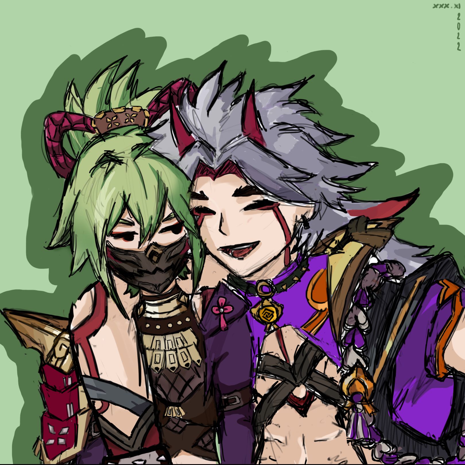 Just Itto with Kuki in normal days :3 Genshin Impact | HoYoLAB