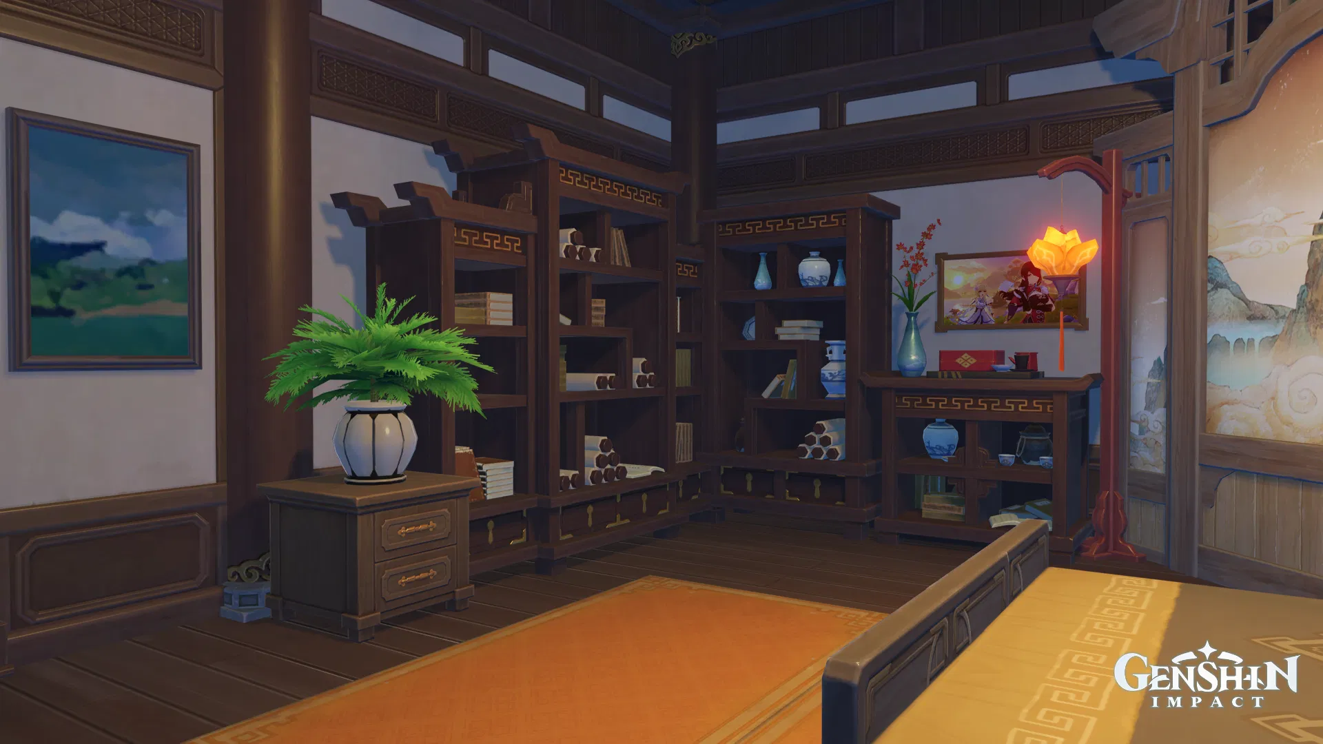 Liyue Styled Bedroom - {2211926497} Genshin Impact | HoYoLAB